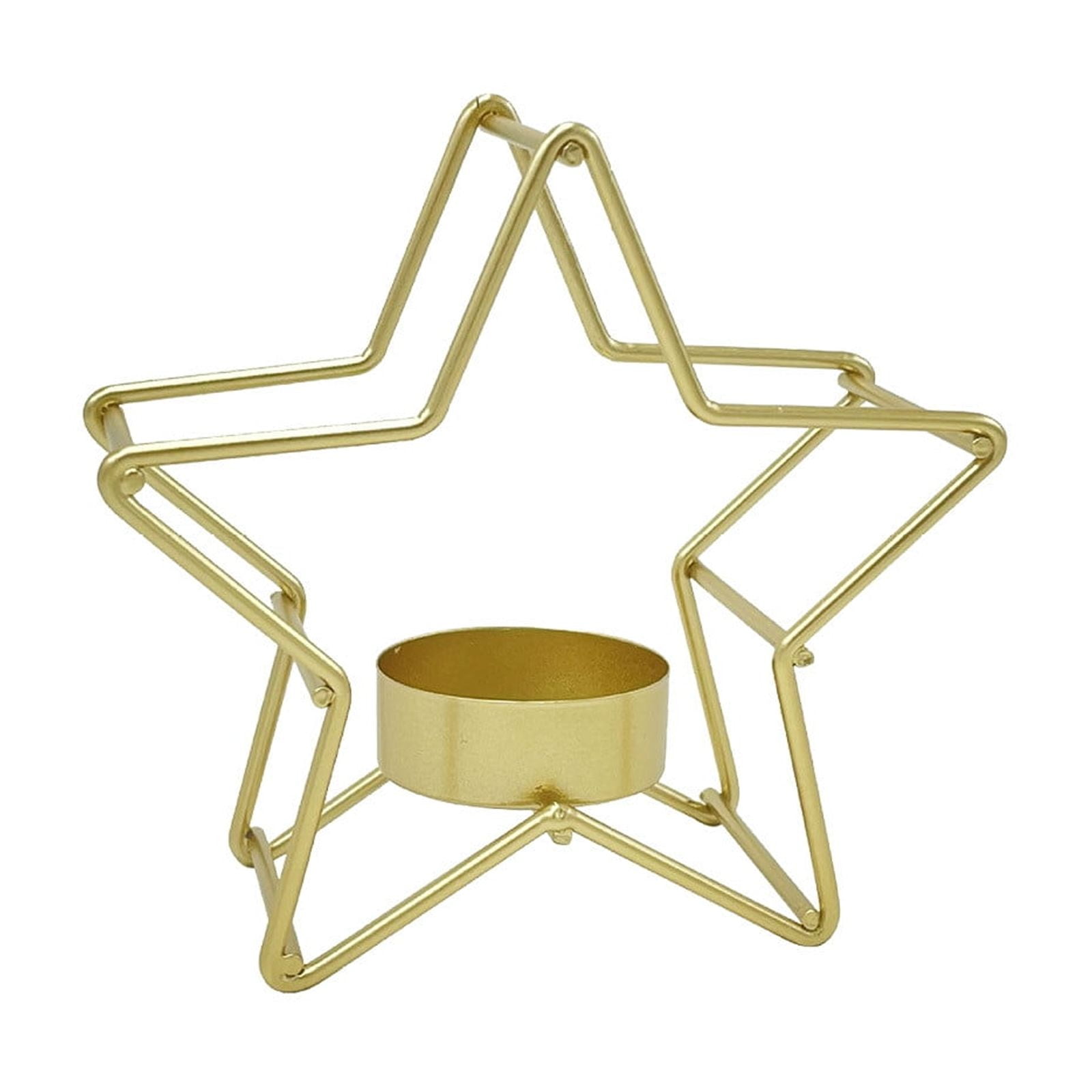 Wdhugt Gold Christmas Candle Holders Star Shape Iron Material For ...