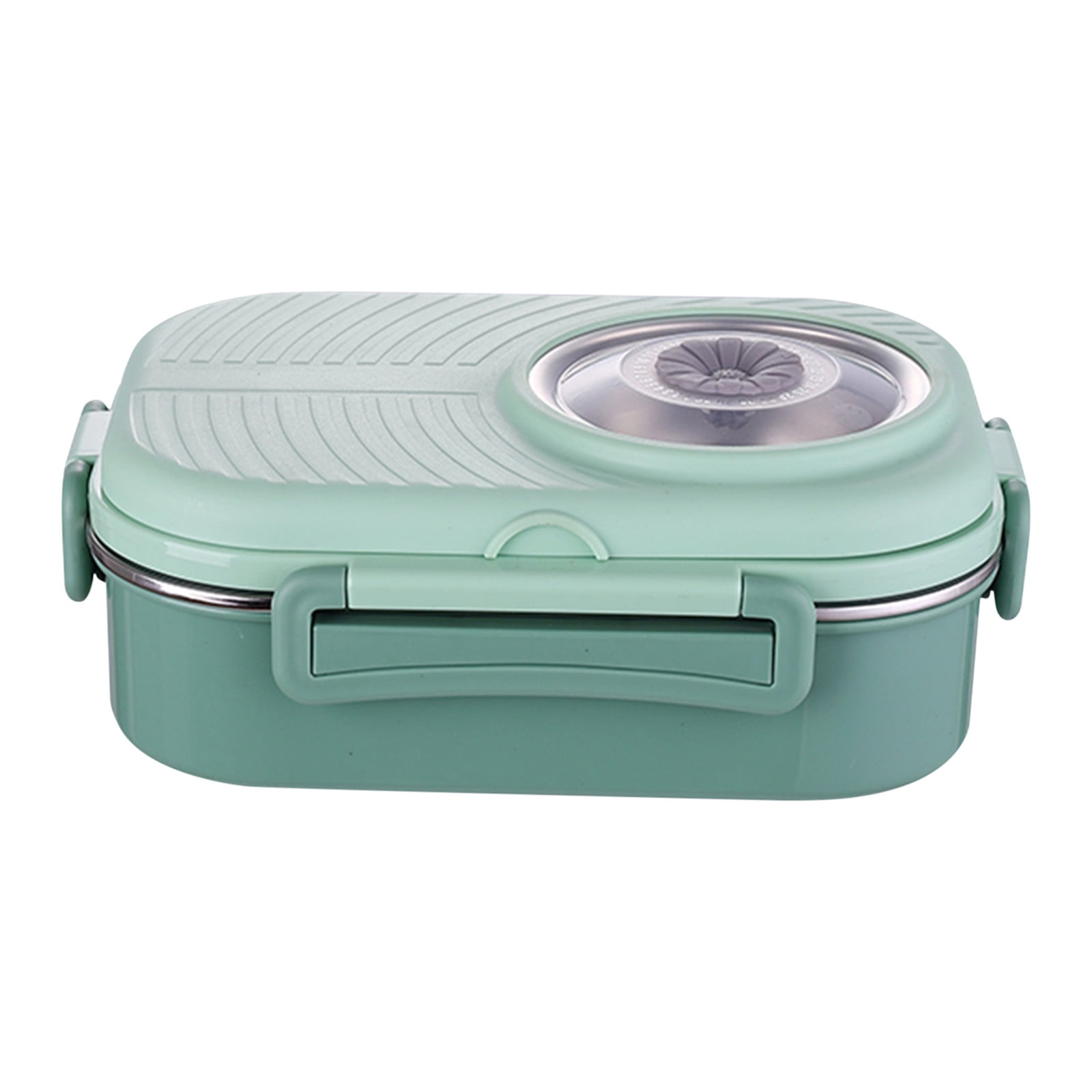 Wdhugt Green Stainless Steel Lunch Box Compartment Food Container ...