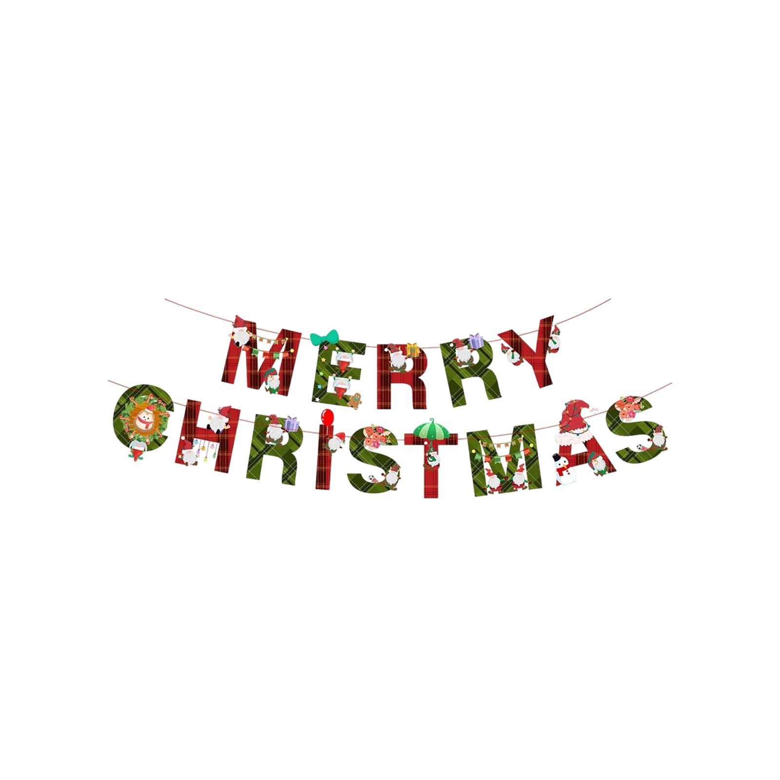 Wdhugt Holiday String Banner In Style E For Christmas Party Decor Made ...