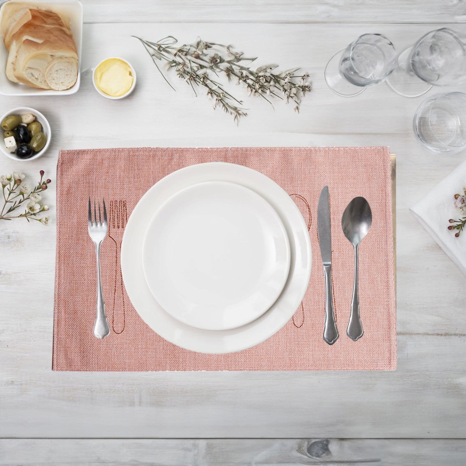 Wdhugt Home Placemats Set of 1 Heat Resistant Dining Table Place Mats ...