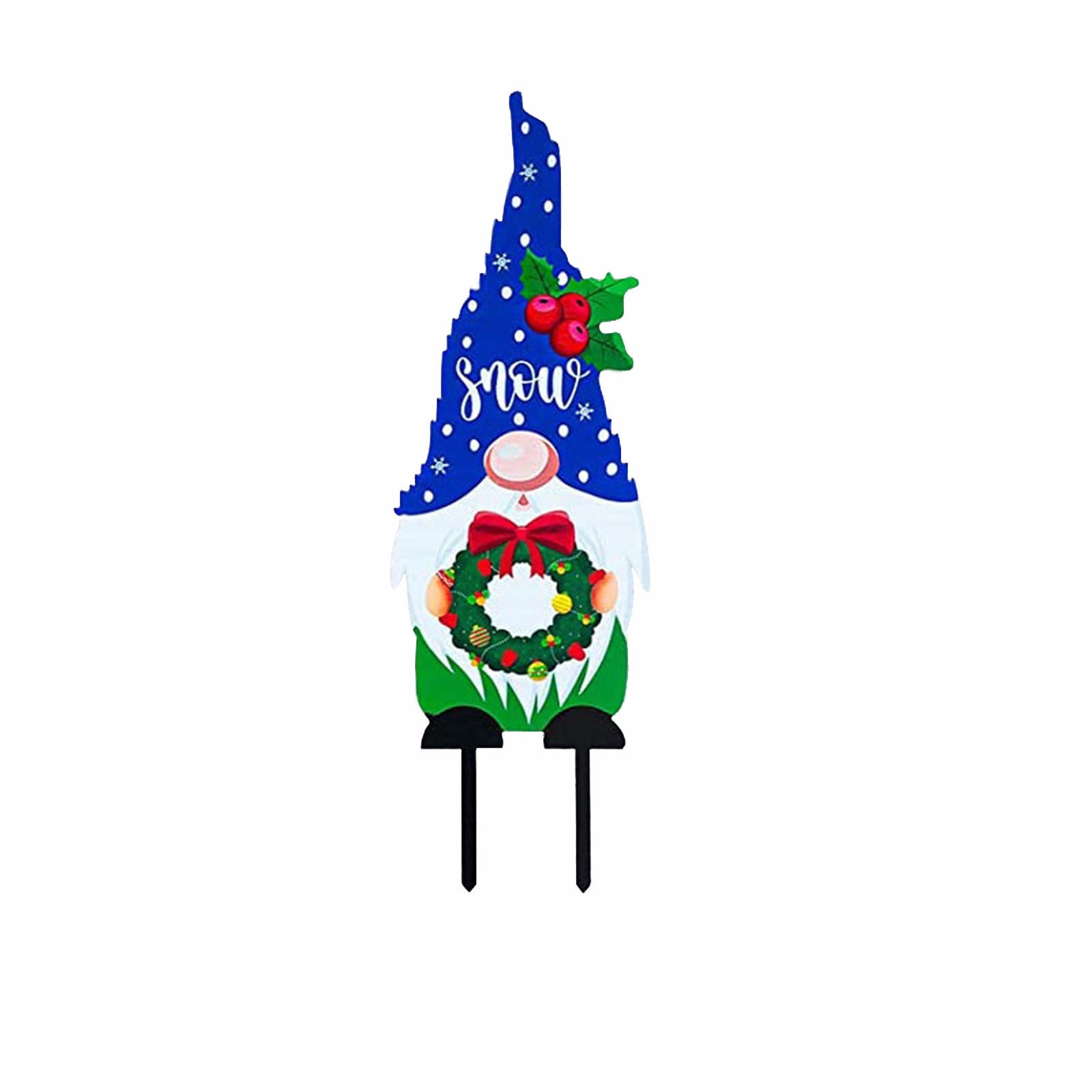Wdhugt Metal Christmas Yard Stake With Gnome Design For Garden Metal ...