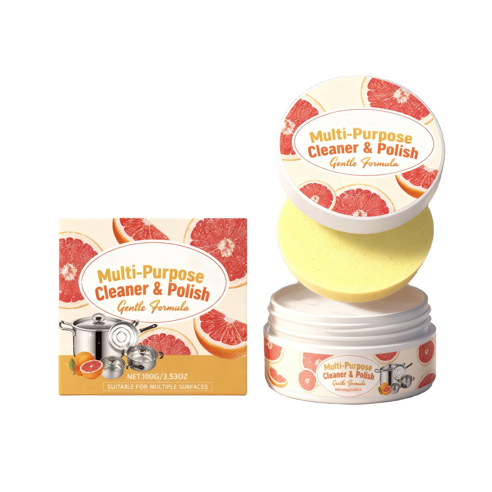 Wdhugt Multi Purpose Cleaner And Polish Liquid With Sponge Applicator ...