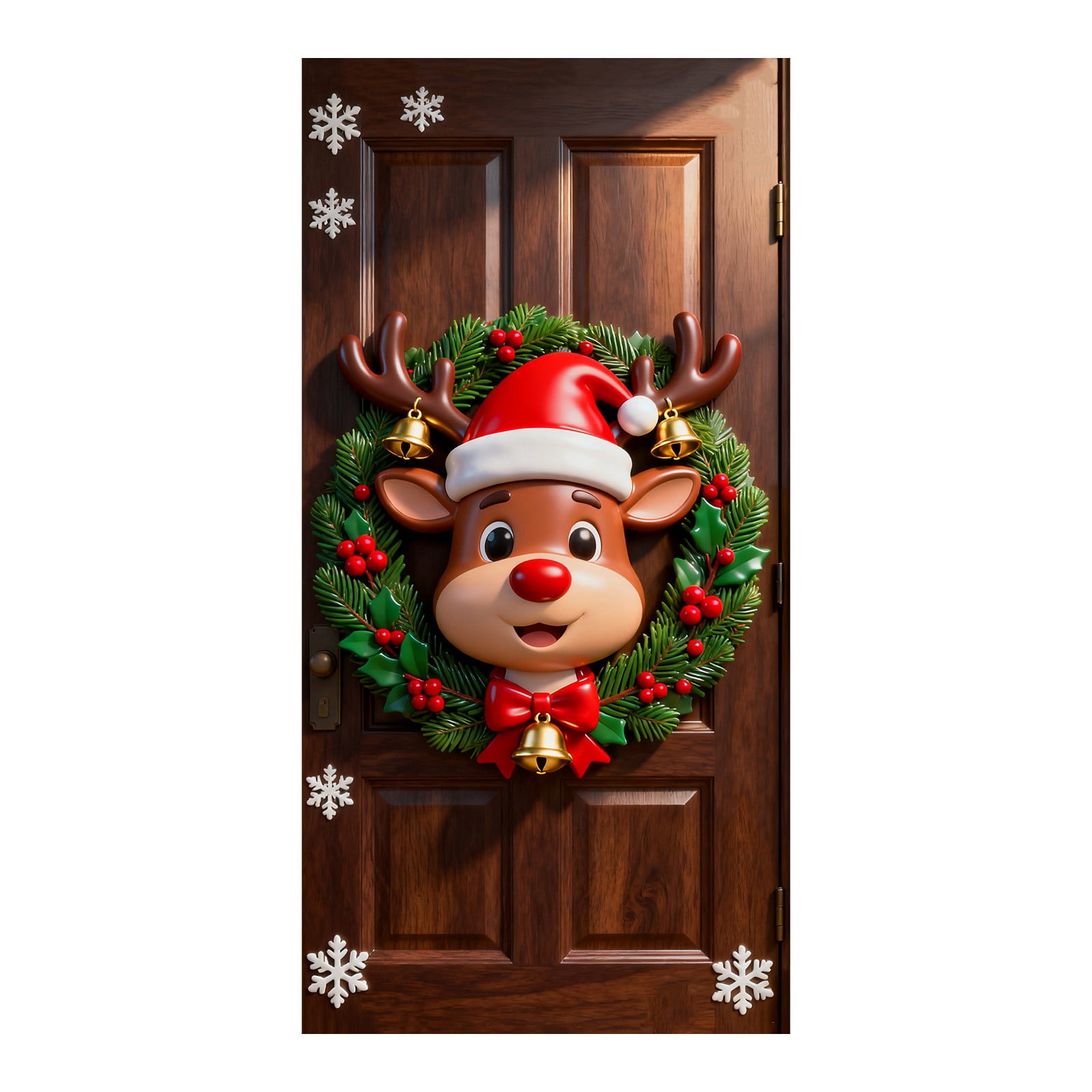 Wdhugt Nylon Spandex Christmas Door Cover For Holiday Decoration And ...