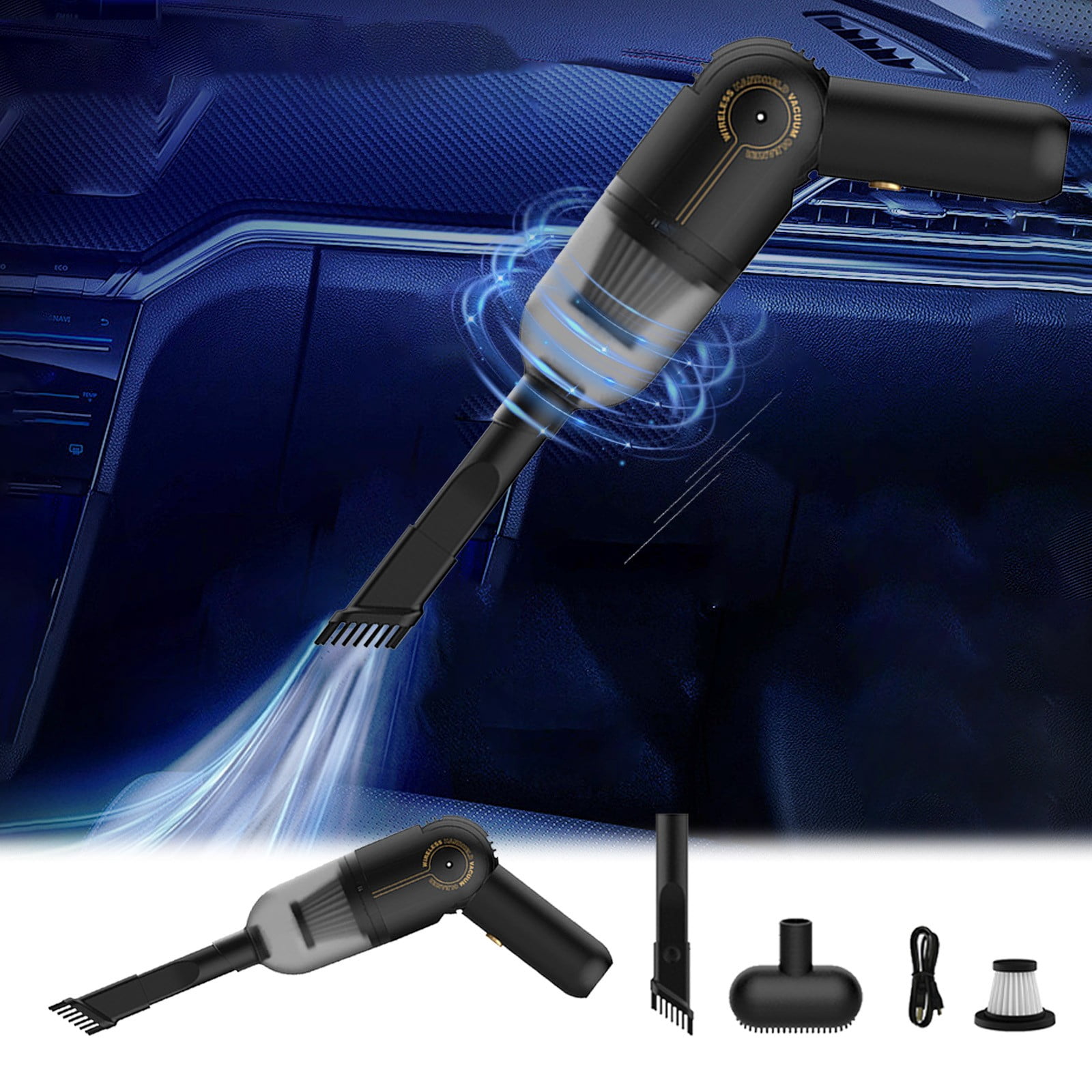 Wdhugt Portable Car Vacuum Electric Aquarium Gravel Cleaner 4 In 1 ...