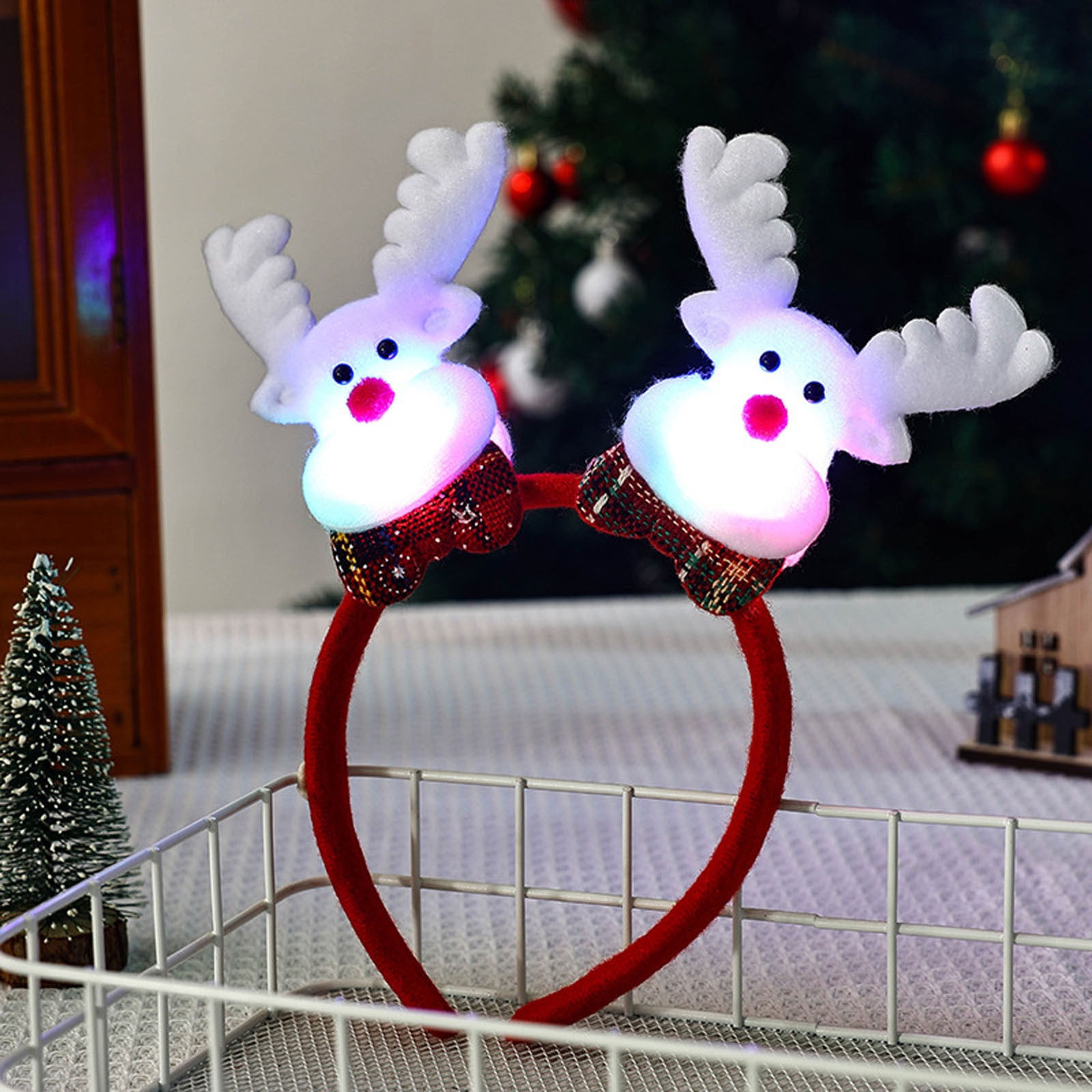 Wdhugt Reindeer Light Up Headband For Christmas Party Decoration ...