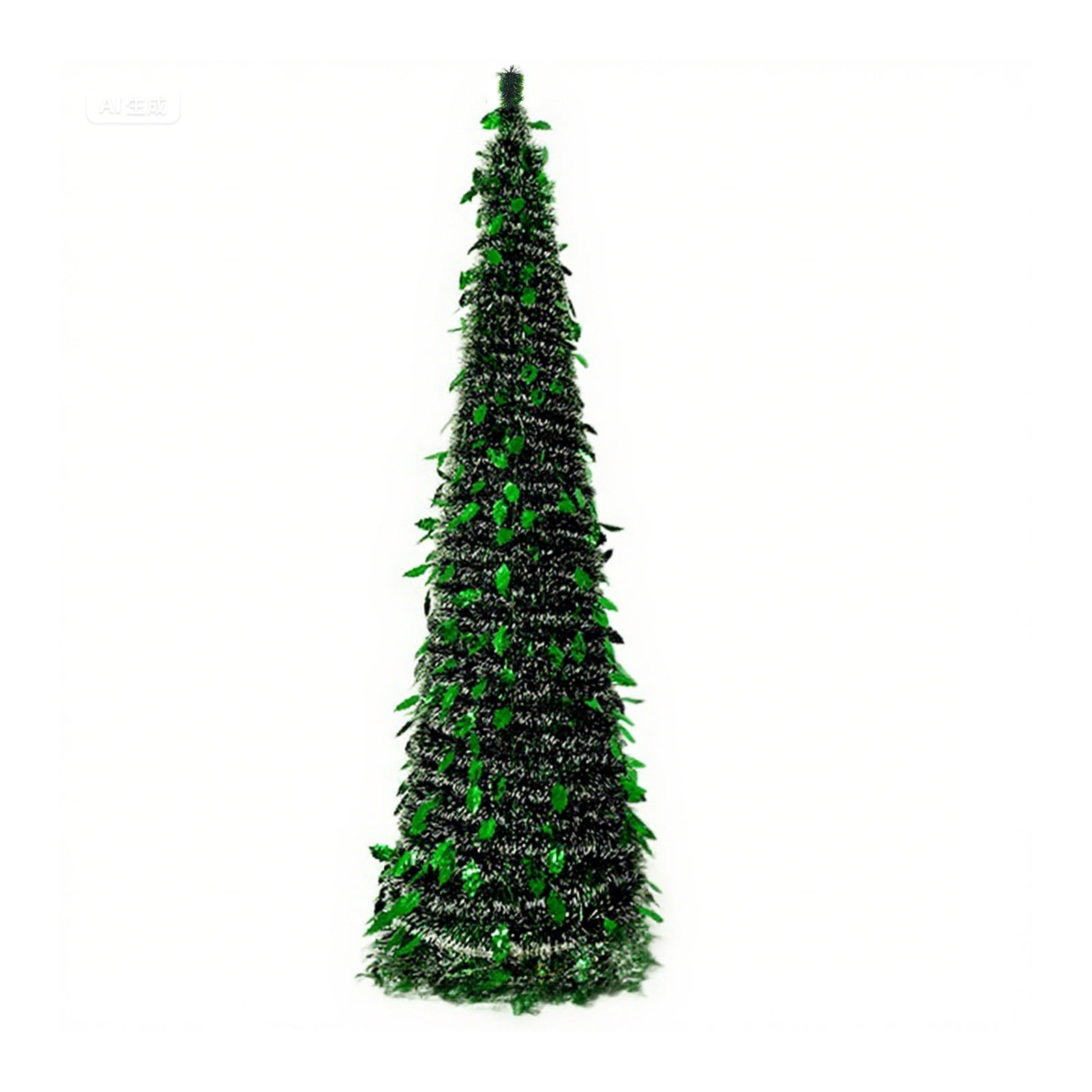 Wdhugt Retractable Christmas Tree With Green Leaves Folding Wool Screw ...
