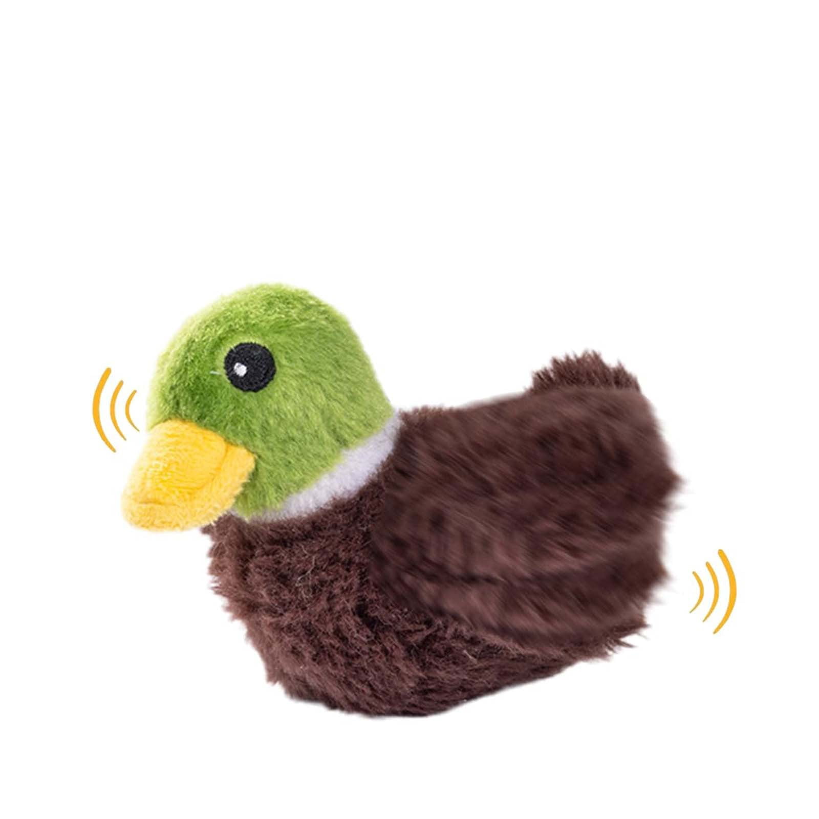 Wdhugt Stuffed Mallard Duck Toy With Sound For Cats Interactive Pet ...