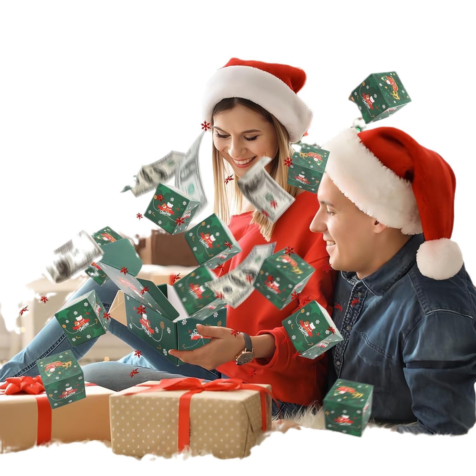 Wdhugt Surprise Gift Box Bouncing Romantic Package Elastic Band ...