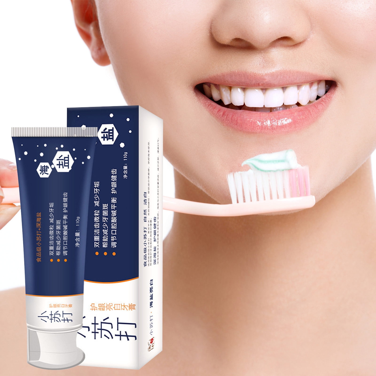 Wdhugt Tooth Paste Sodium Bicarbonate Toothpaste, Sea Salt, Brightening ...