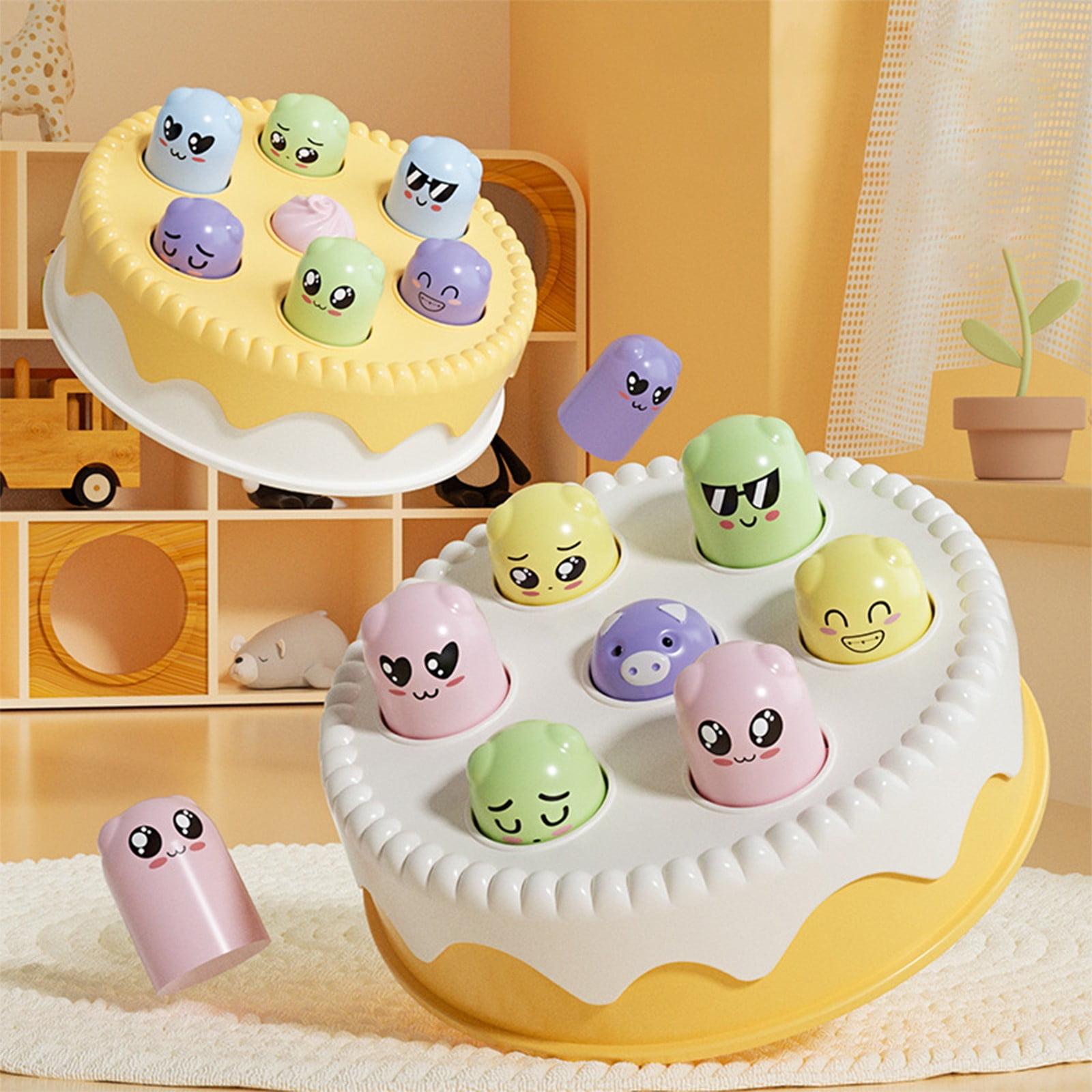 Wdhugt Whack-A-Mole Game Cake Finger Children'S Palm Press Press Mini ...