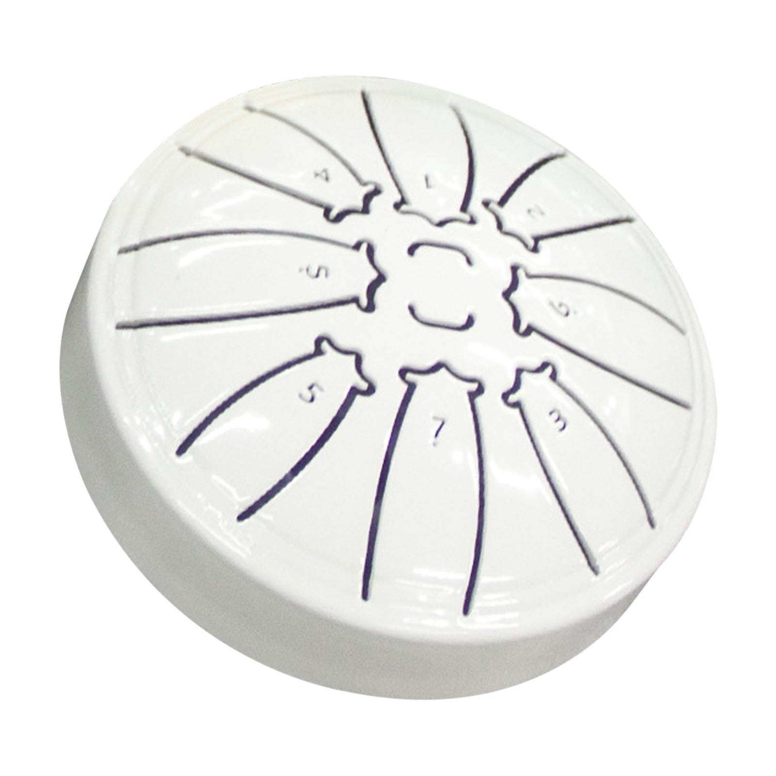 Wdhugt White 4 Inch 8-Note Mini Steel Tongue Drum With Drumstick ...