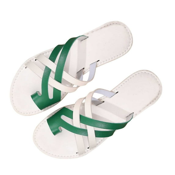 Wdhugt Women'S Casual Flat Beach Slippers Lightweight Spring Summer ...