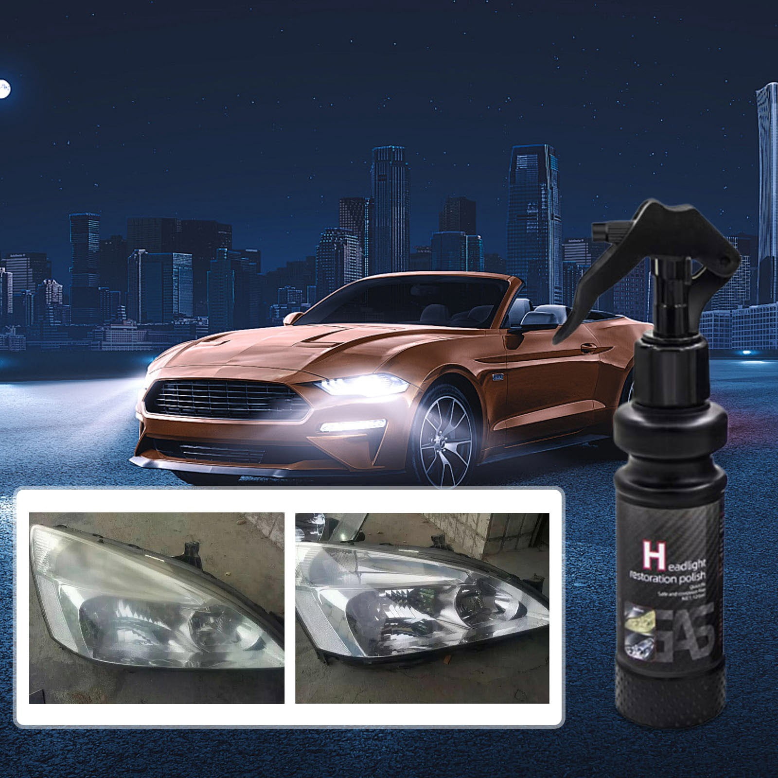 Wdhugt black Car Headlight Restoration Refurbishment Agent Lens Polish ...