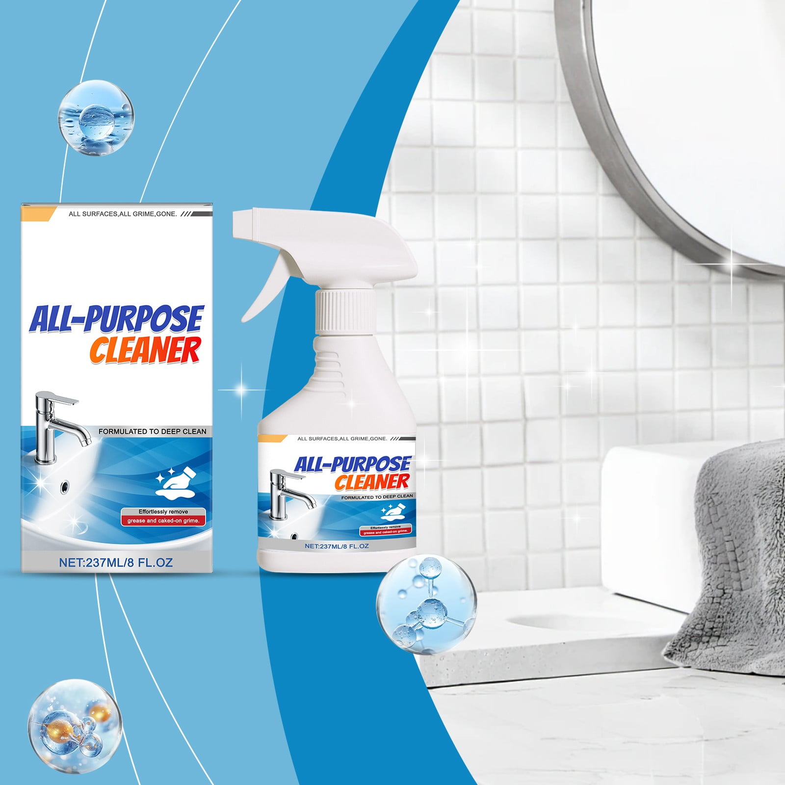 Wdhugt white Bathroom Cleaner Liquid Descaler Substrate Protection ...