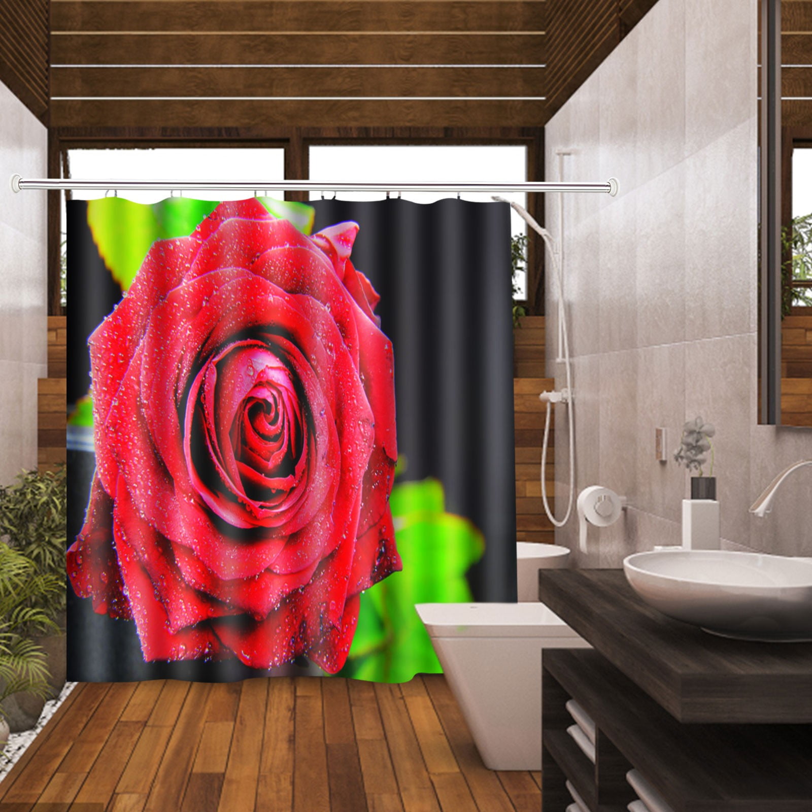 Wdminyy Curtains Clearance Sale! Valentines Day Shower Curtain