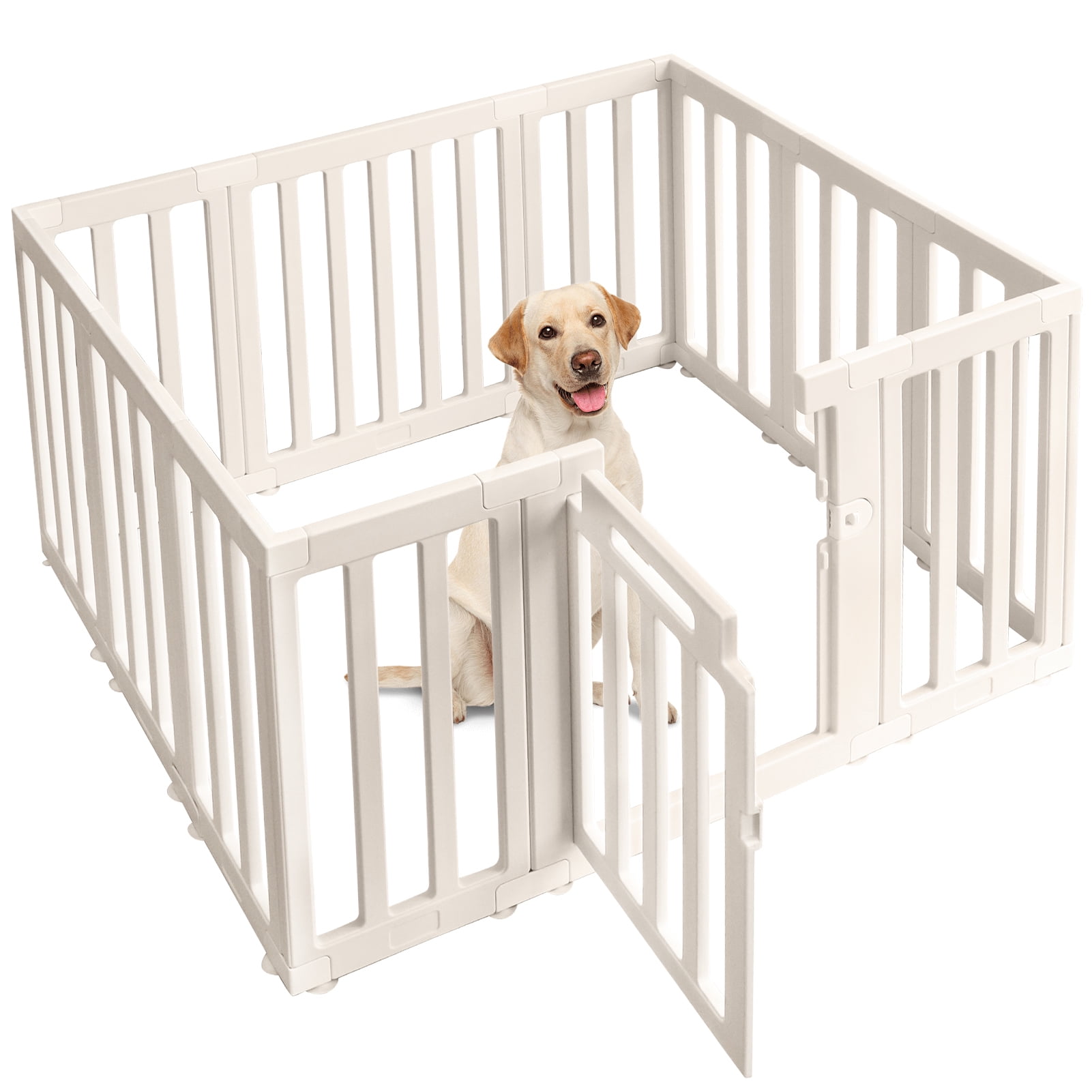 Wdmiya 12 Panel Plastic Dog Playpen Indoor, for Puppy Cat Rabbit Ferret ...