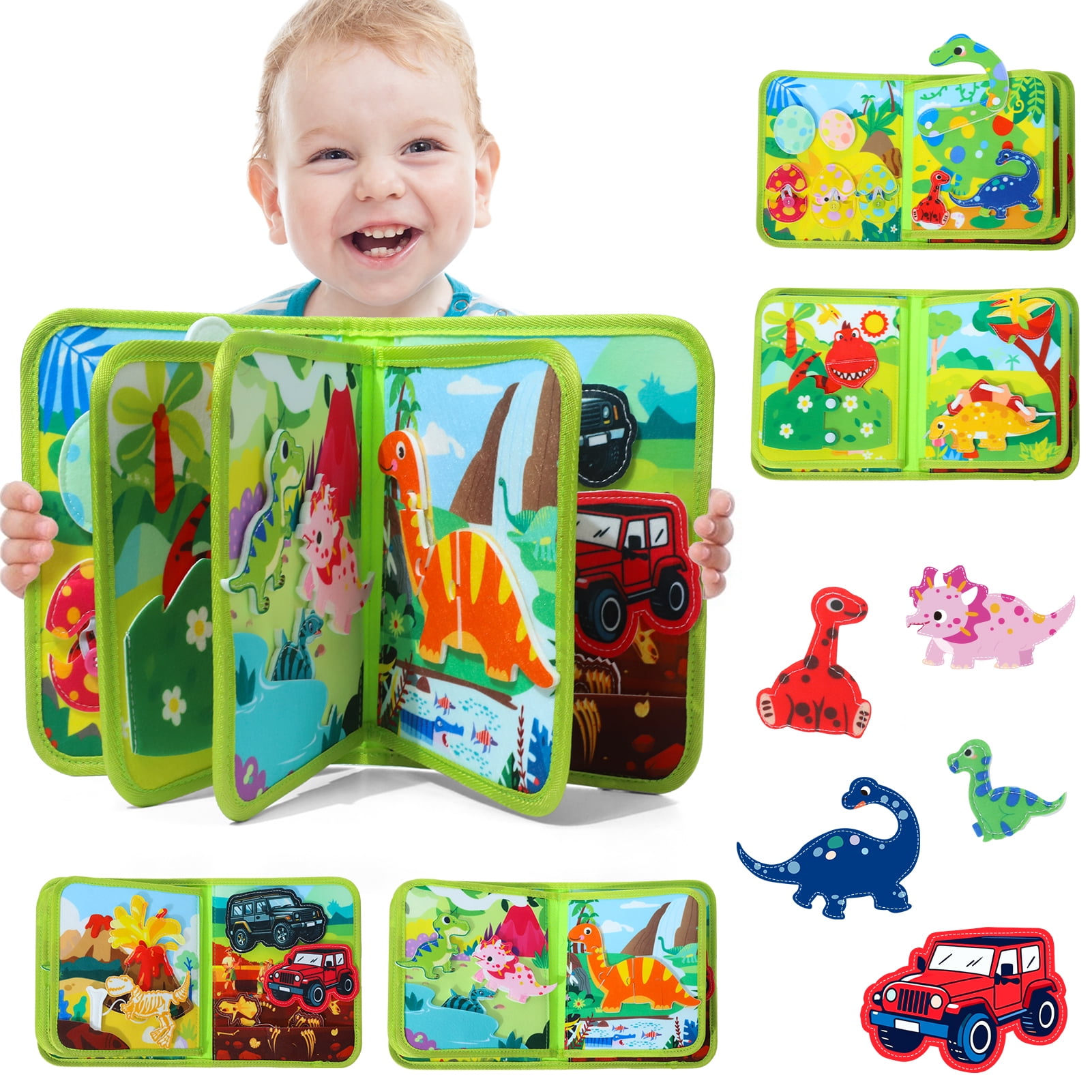 Wdmiya 20 in 1 Busy Book for 1 2 3 year old, Montessori Preschool Busy ...