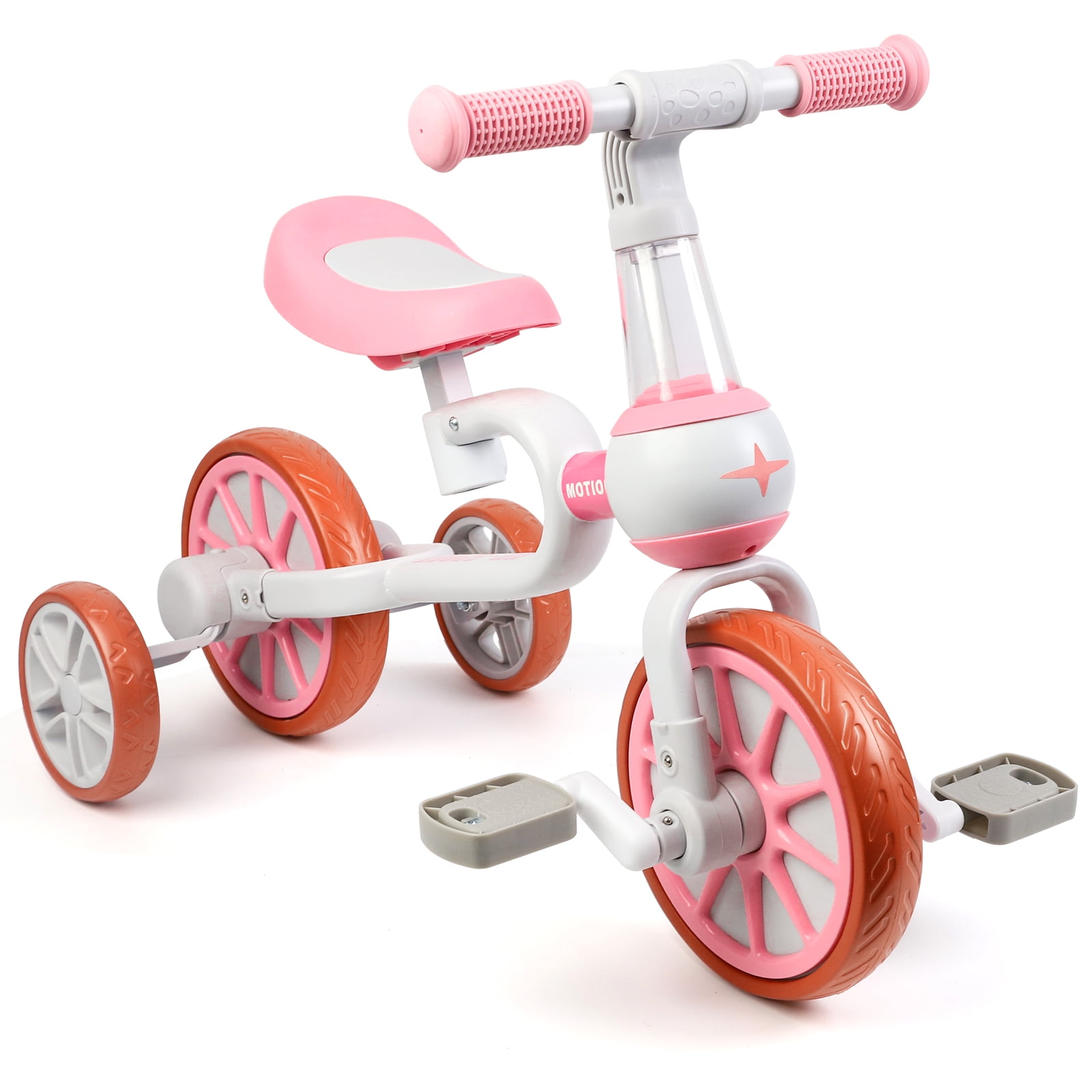 Wdmiya, 3-in-1 Toddler Bike for 2-4 Year Old Boys & Girls, Pink ...