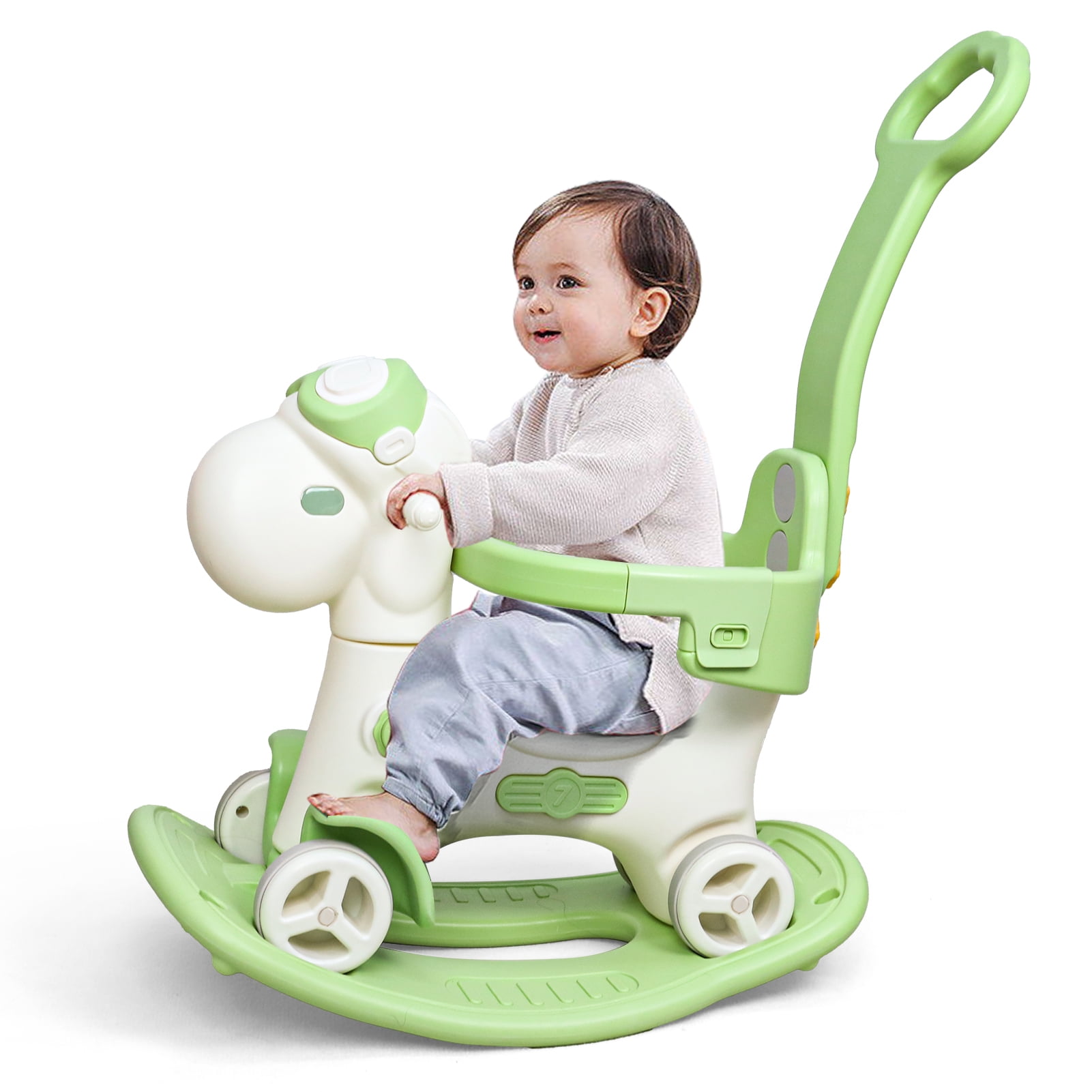 Wdmiya 4 in 1 Rocking Horse for Toddlers 1-3 Years Old, Baby Rocking ...