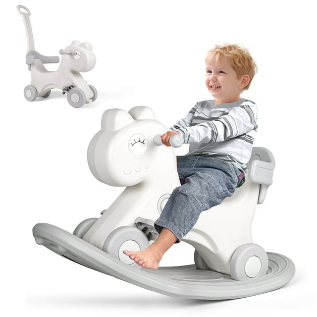 Wdmiya 4 in 1 Rocking Horse for Toddlers 1-3 Years Old, Children's Toy ...