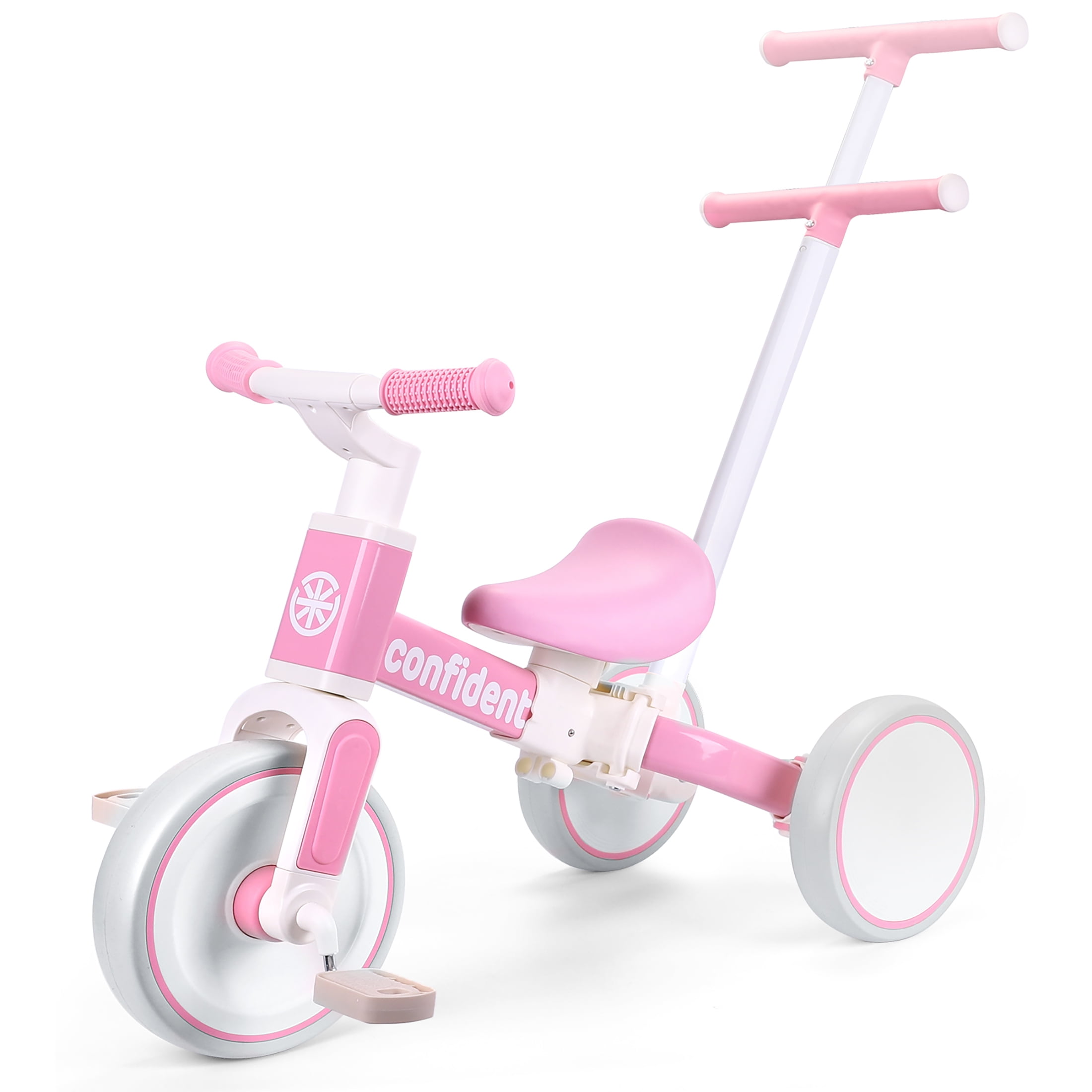 Wdmiya 5 in 1 Toddler Bike with Push Handle, Tricycles for 1-3 Years ...