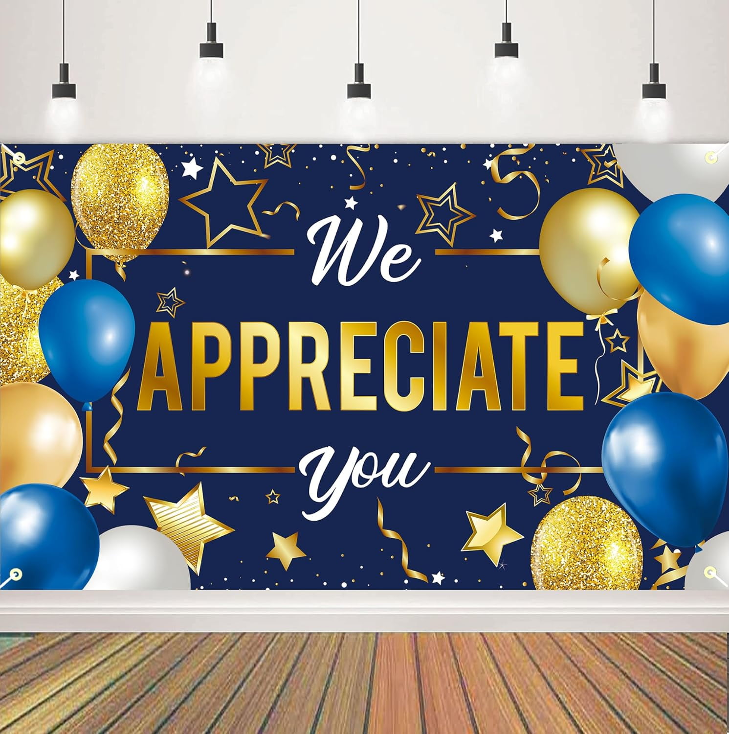 We Appreciate You Banner Backdrop, Appreciation Party Decorations ...
