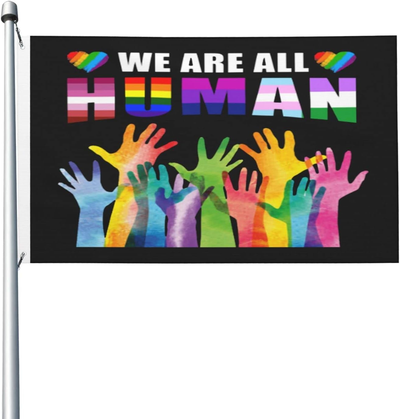 We Are All Human Lgbt Pride Flag Outdoor Flags Banner Flag Garden Flag ...