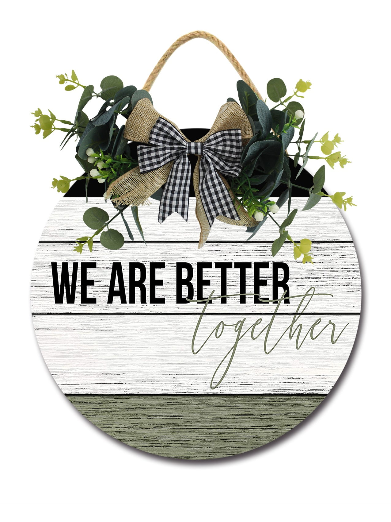 We Are Better Together Sign for Front Door Hanging Seasons Sign Outdoor ...