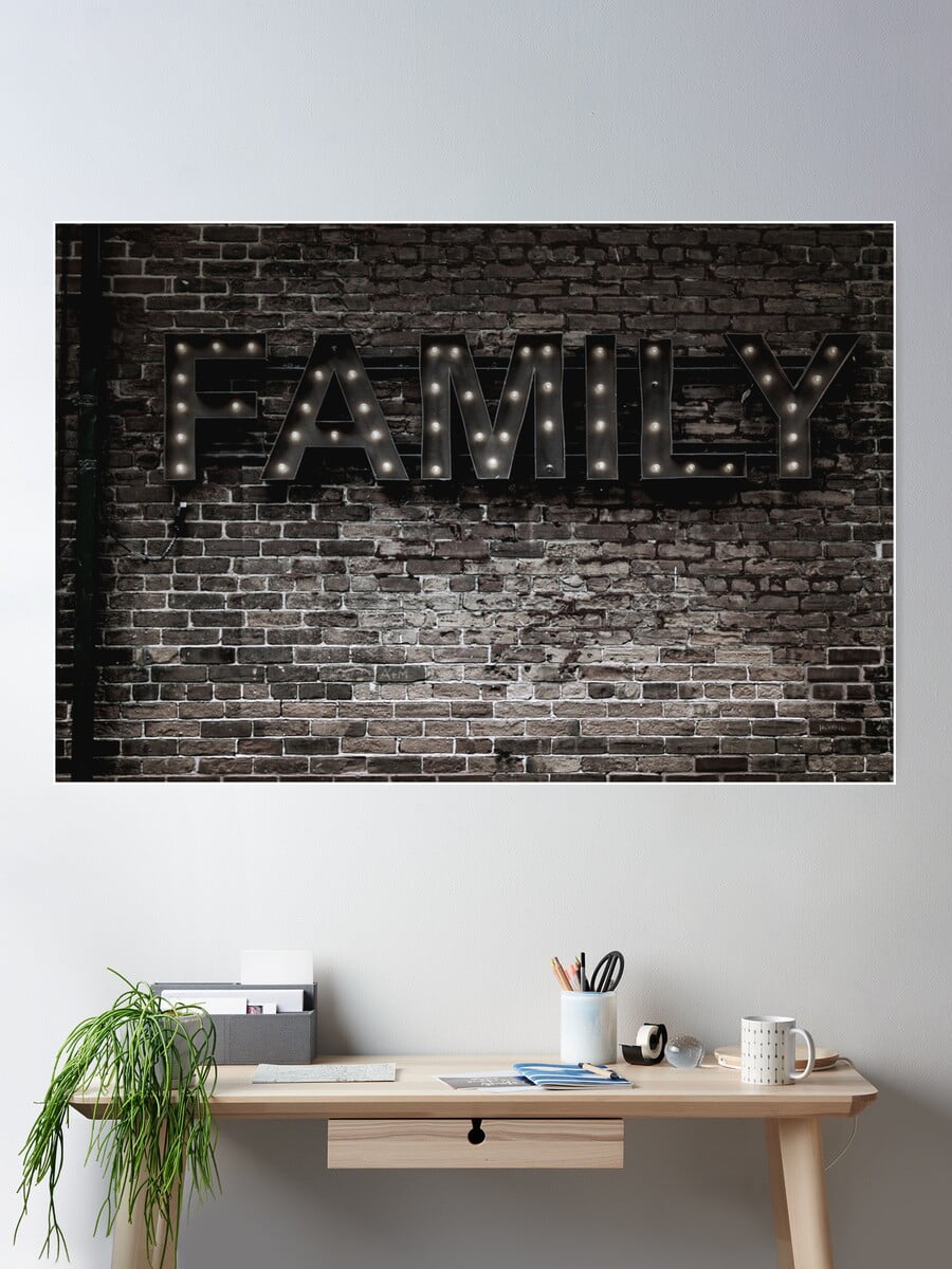 We Are Family Poster Wall Art, Modern Wall Decor For Living Room ...