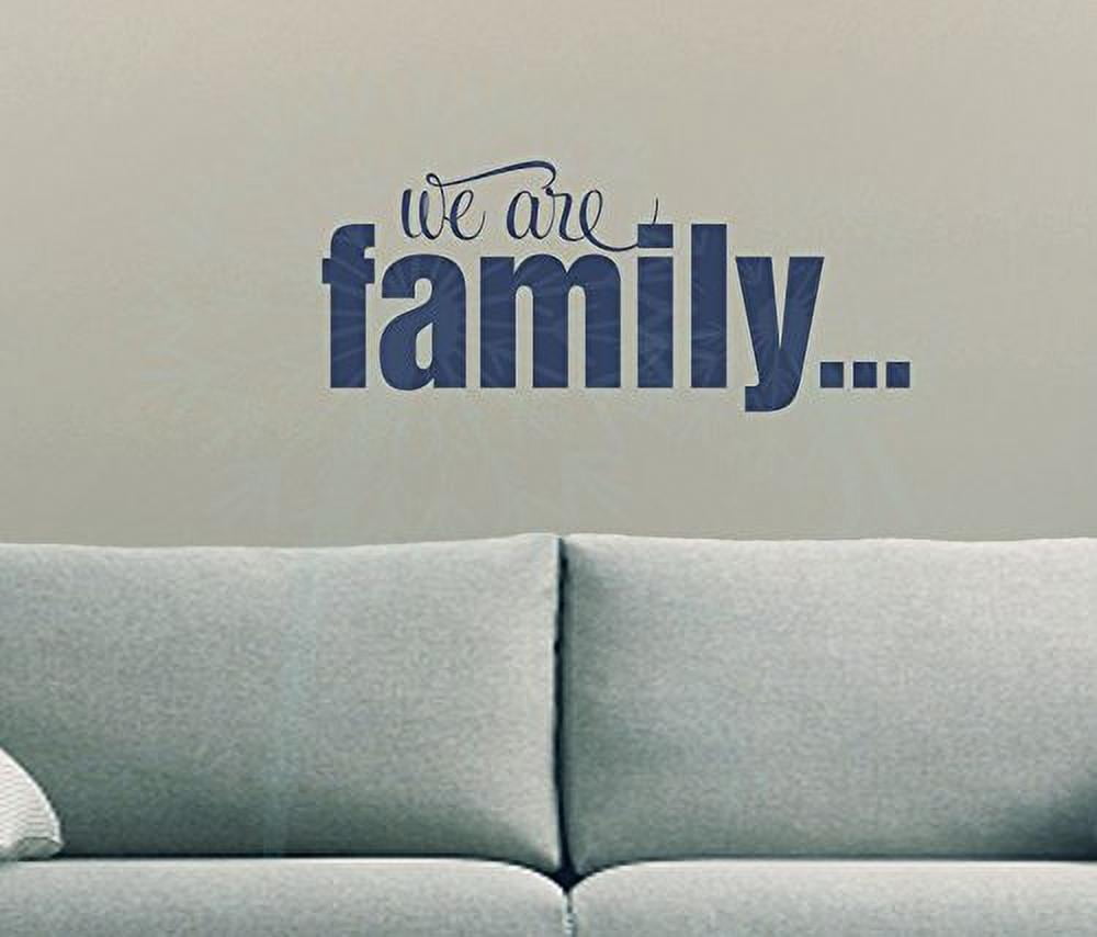 We Are Family Quotes Vinyl Lettering Decals Wall Sticker Words, 23x10 ...