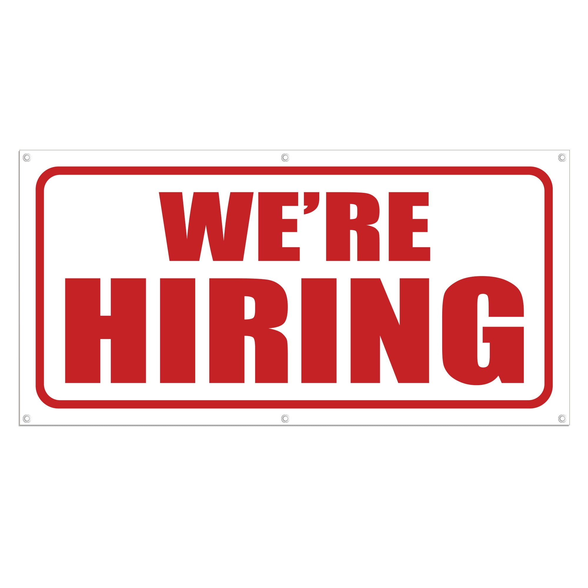 We Are Hiring 13 oz Heavy Duty Vinyl Banner Outdoor/Indoor Help Wanted ...