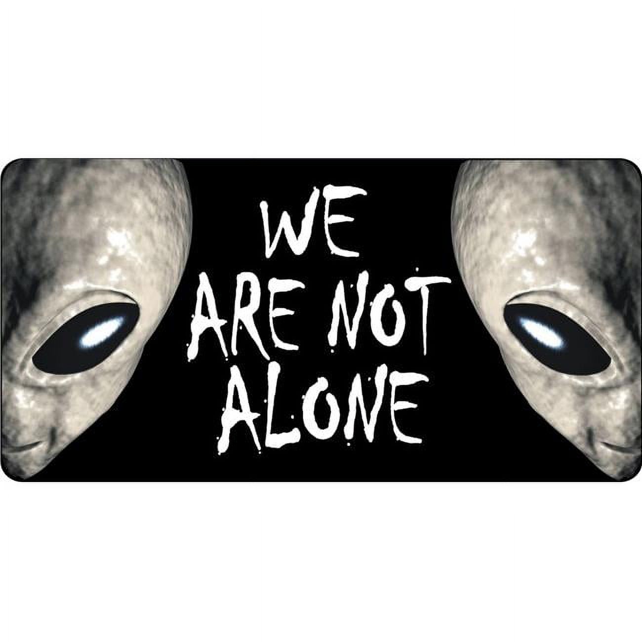 We Are Not Alone Aliens Photo License Plate - Walmart.com