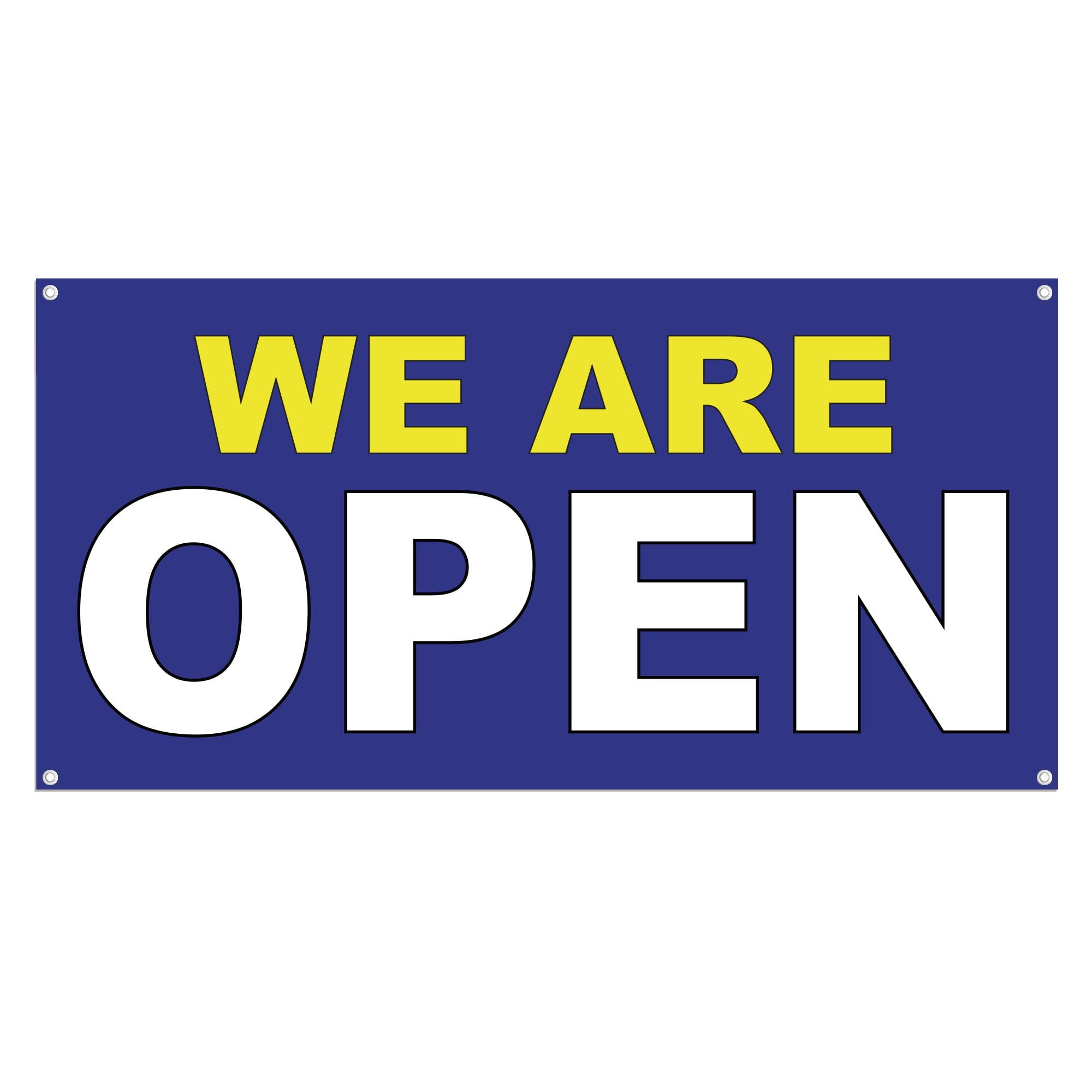 We Are Open 13 oz Heavy Duty Vinyl Banner Indoor/Outdoor We Are Open ...