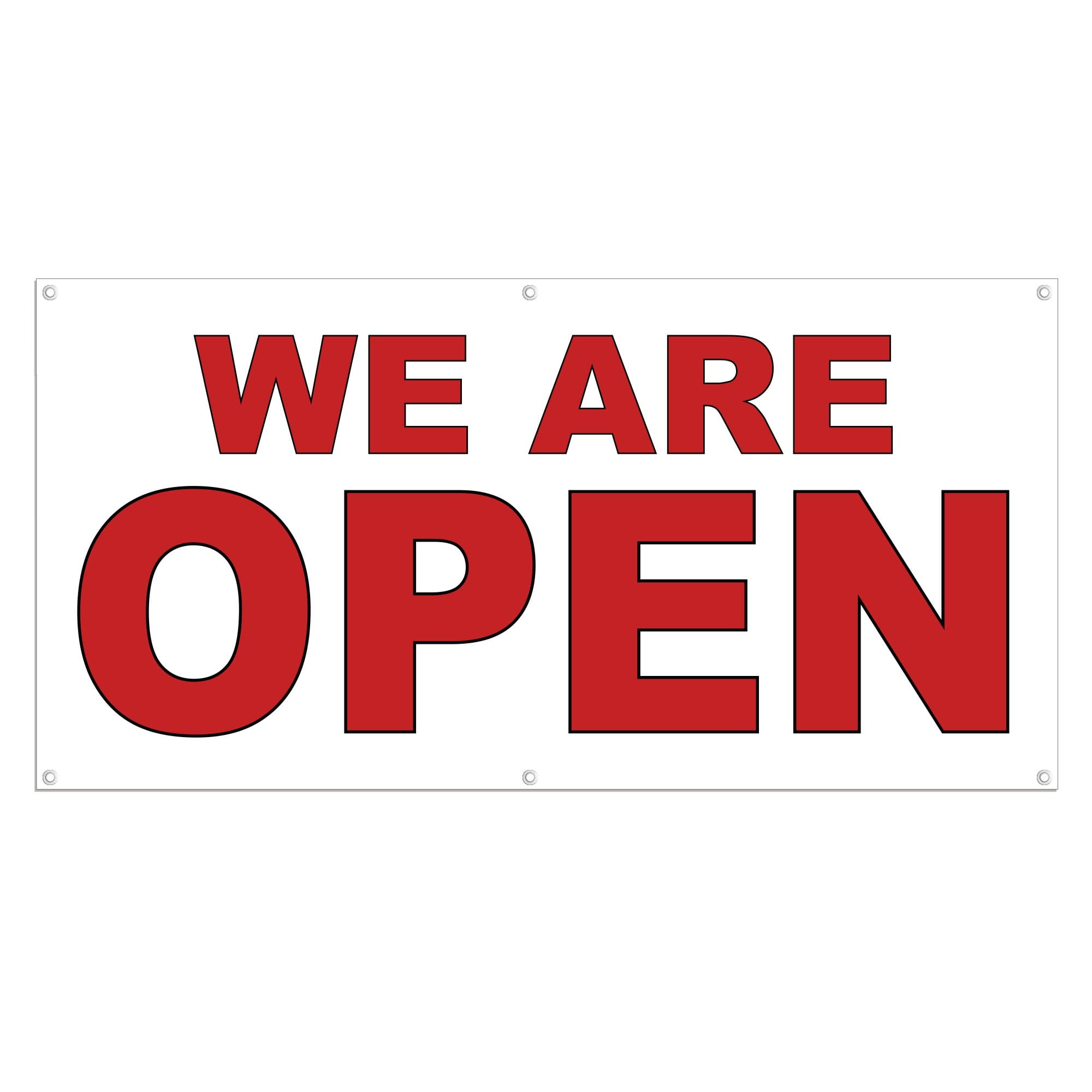 We Are Open 13 oz Heavy Duty Vinyl Banner Indoor/Outdoor We Are Open ...