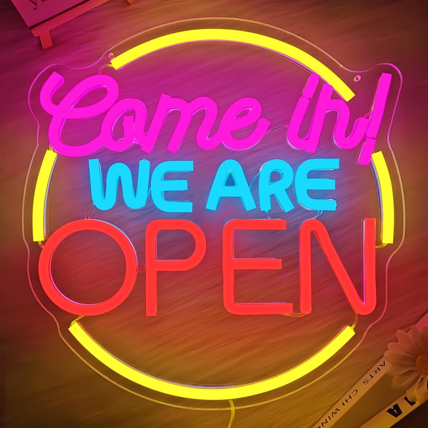 We Are Open Neon Light Signs for Wall Decor Dimmable Led Come In We Are ...