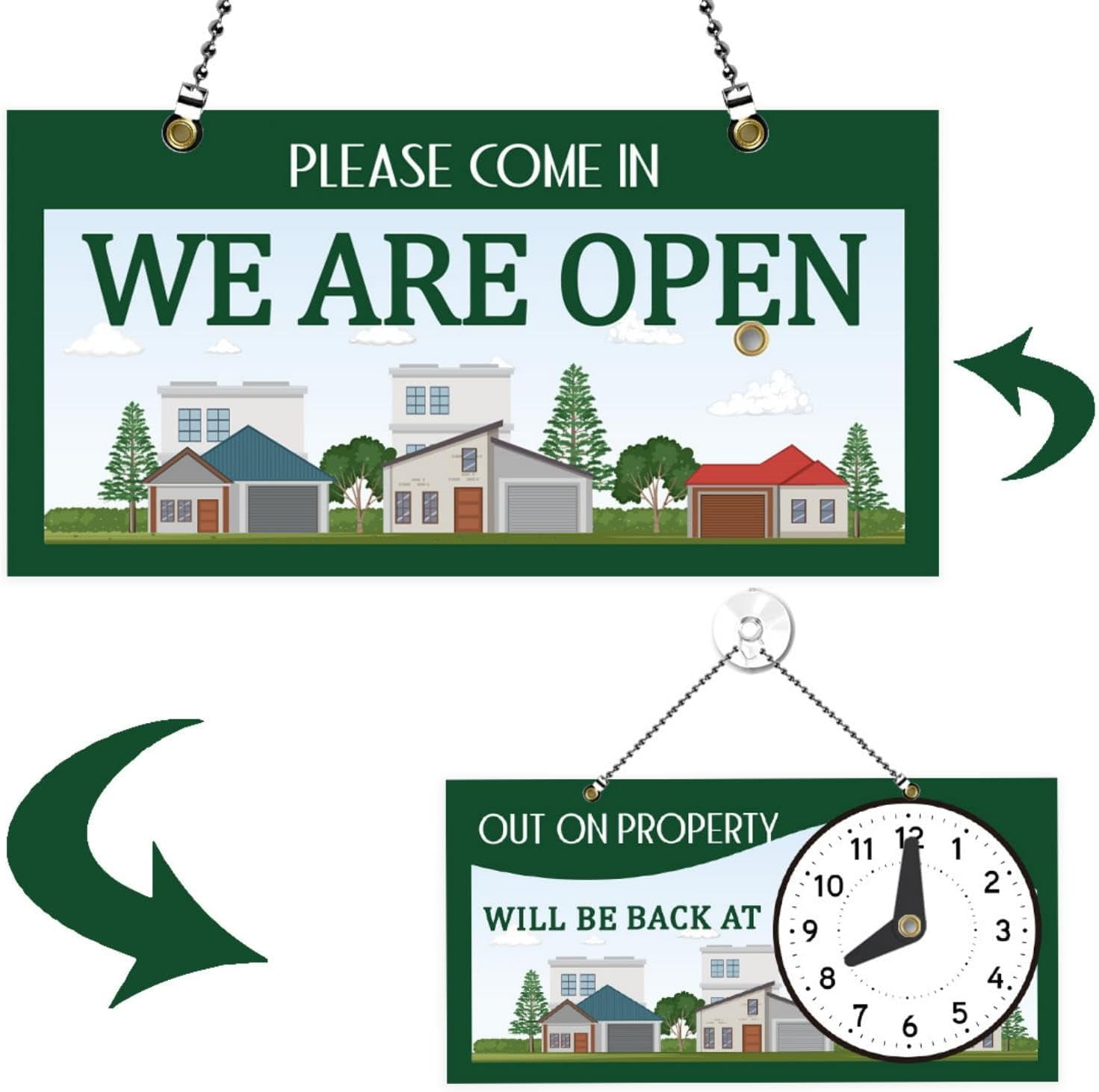 We Are Open Signs Double Sided Open Closed Sign Please Come In Sign ...