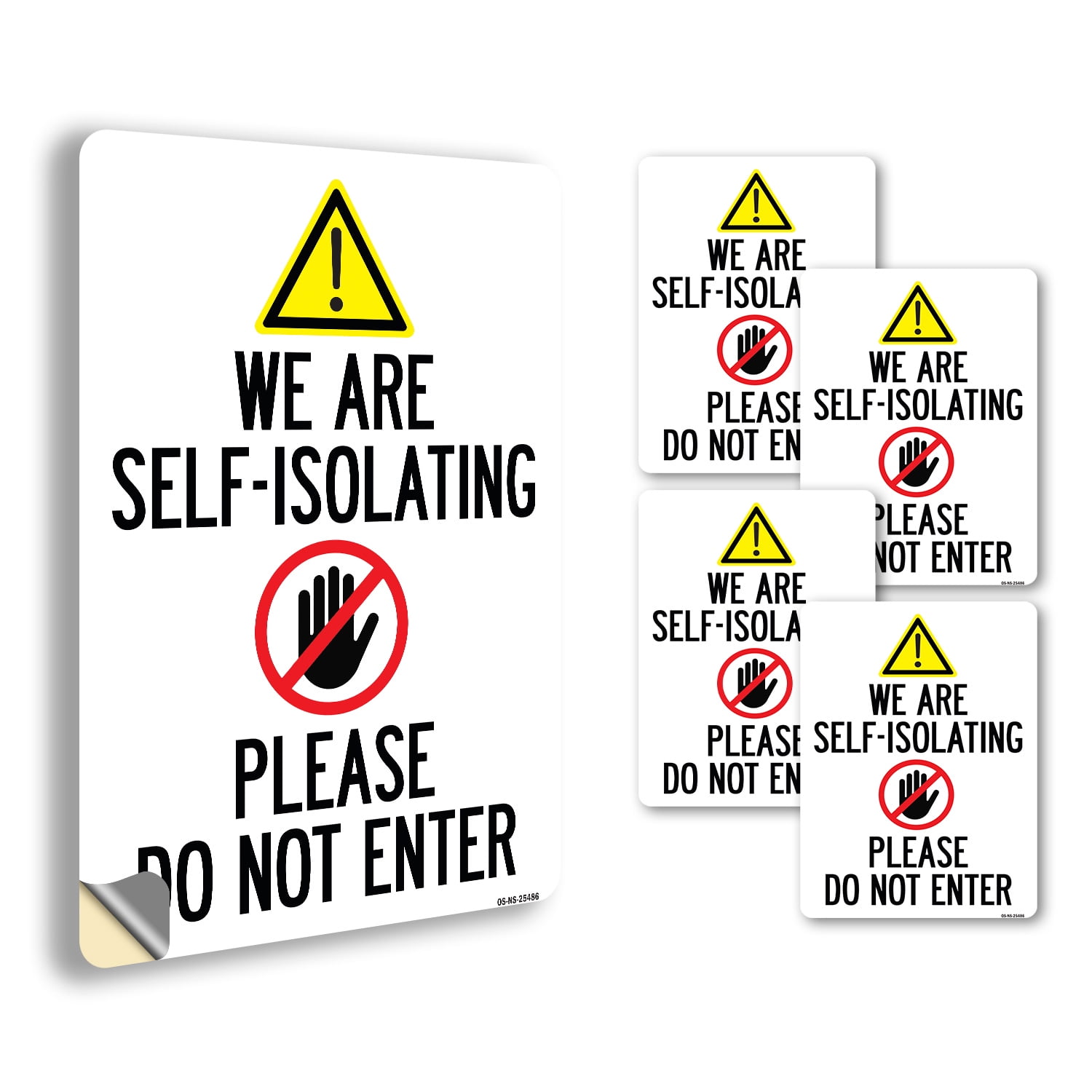 We Are Self-isolating Please Do Not Enter Public Safety Vinyl Decal ...