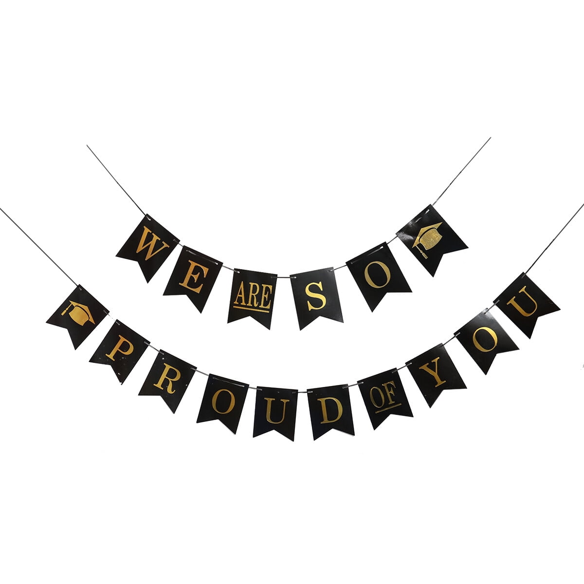 BESTOYARD Black Graduation Banner Paper 1Set 6.3*7.9in - Walmart.com