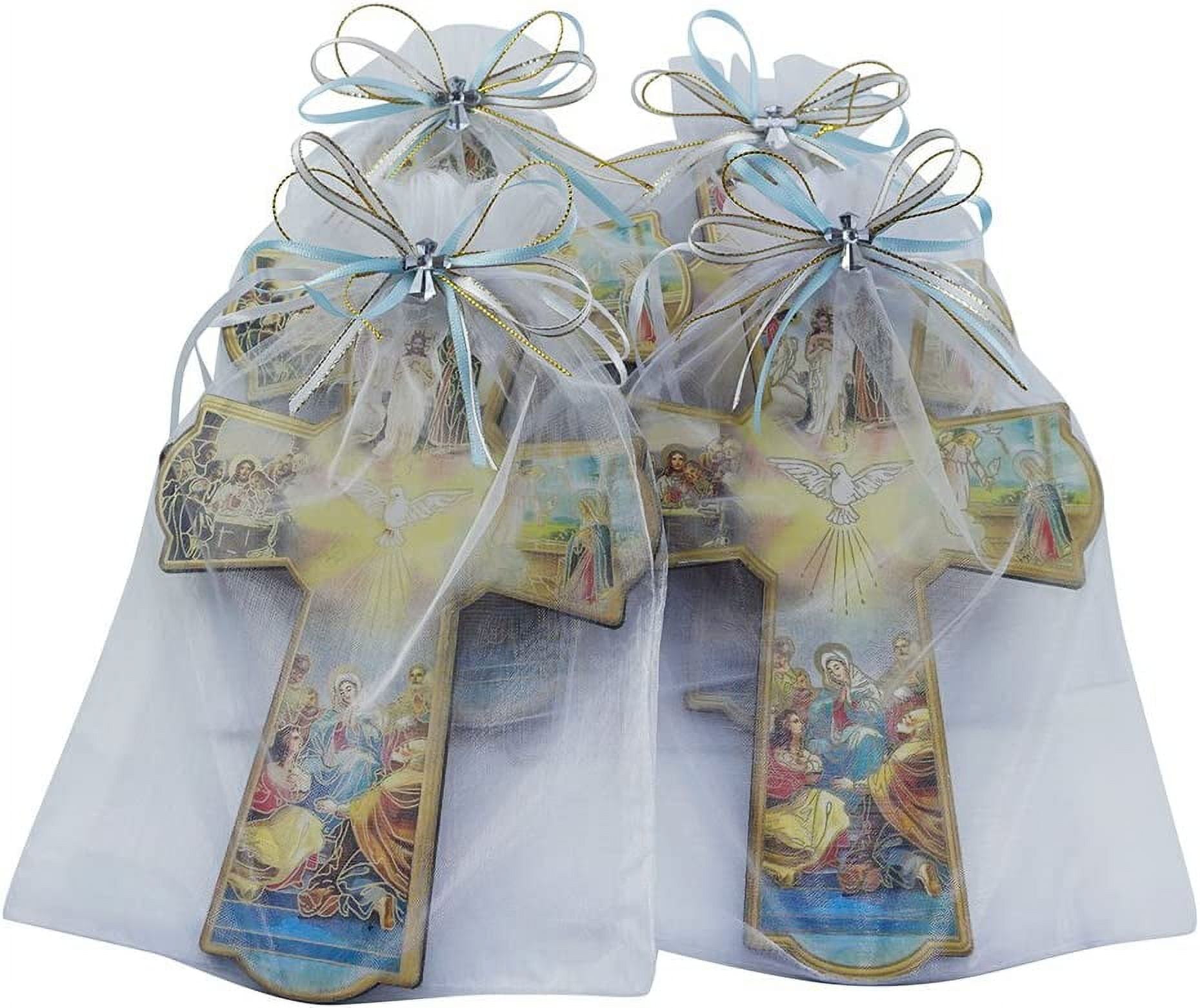 We Baptism Wall Cross Favor in Decorated Organza bag (12pcs ...