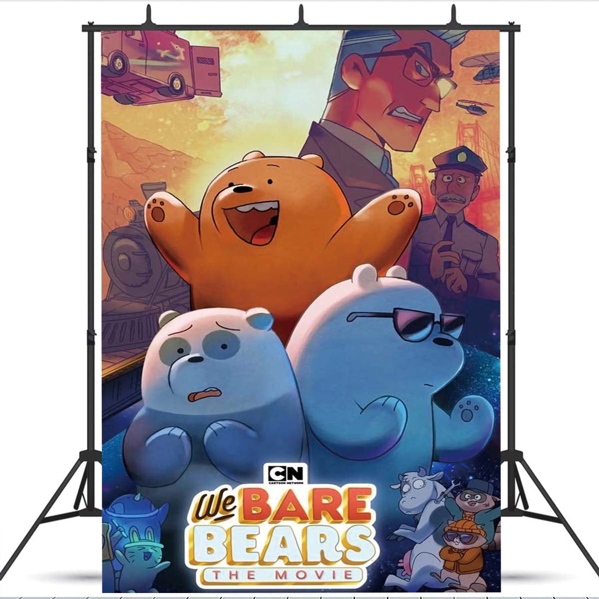 We Bare Bear school Taspestry Wall Decor Birthday Banner Backdrop Background Party Supplies ...