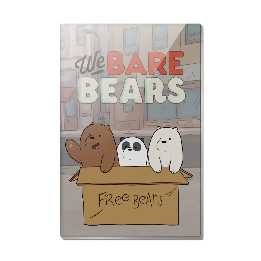 We Bare Bears Baby Bears Rectangle Acrylic Fridge Refrigerator Magnet ...