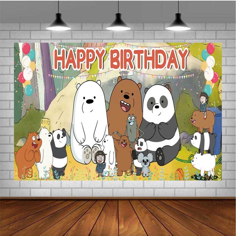 We Bare Bears Backdrop Taspestry Wall Decor Banner Party Supplies Post ...