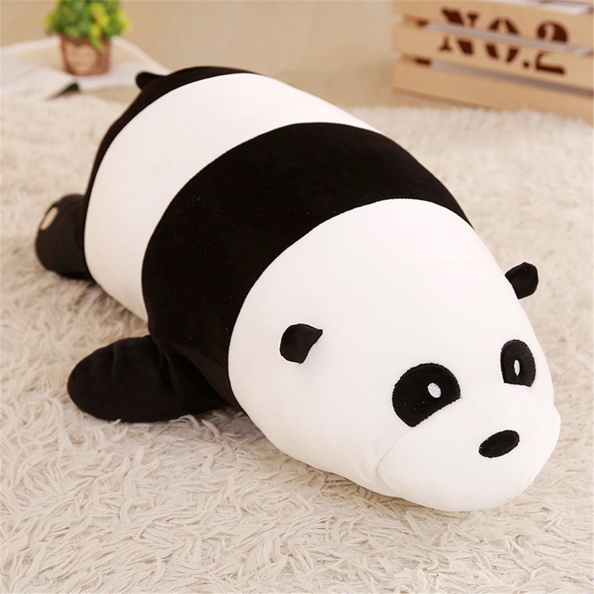 We Bare Bears Bear Plush Toy, 50cm Stuffed Animal Doll, Soft Fluffy ...