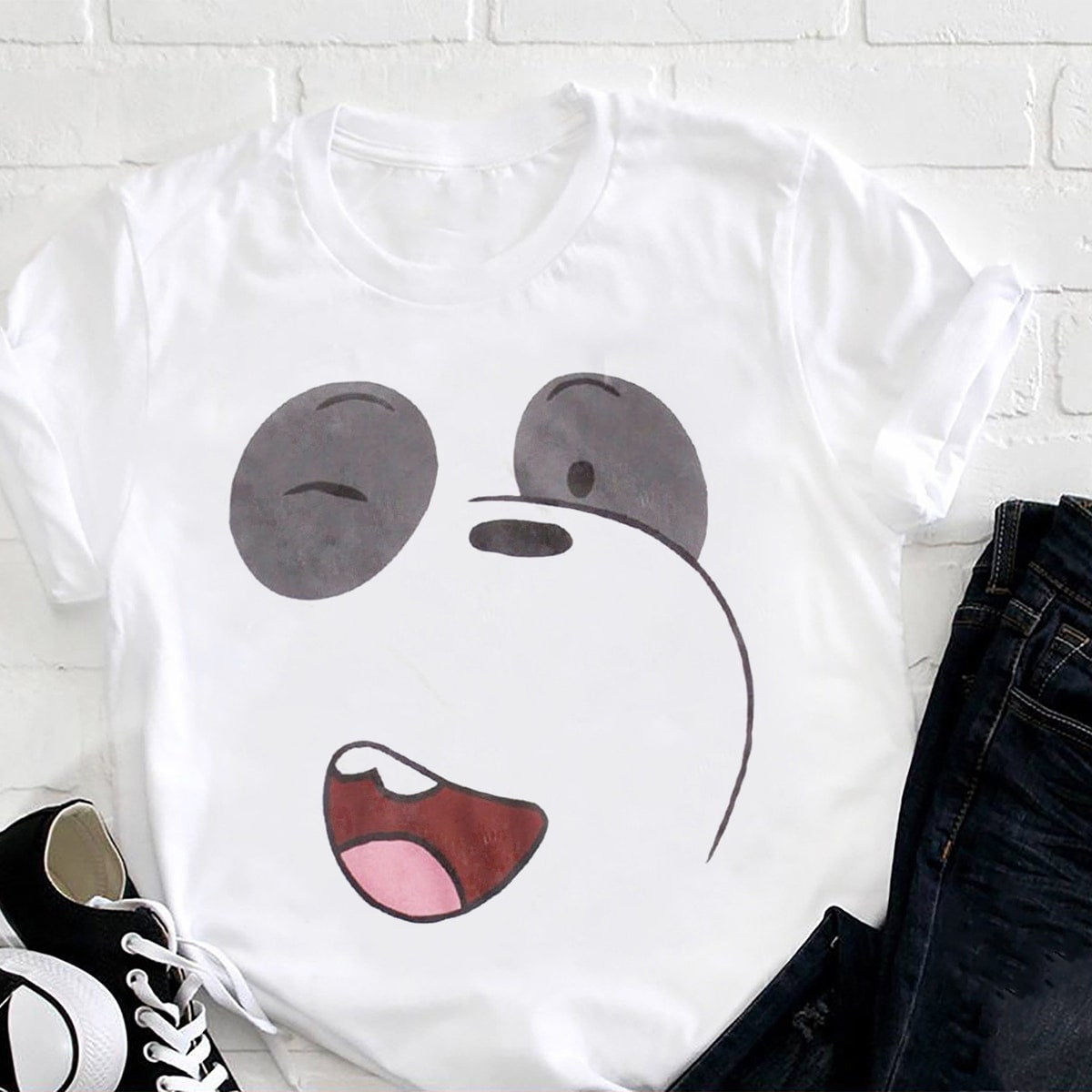 We Bare Bears Panda Face Pan Pan T-Shirt, We Bare Bears Shirt Fan Gifts ...