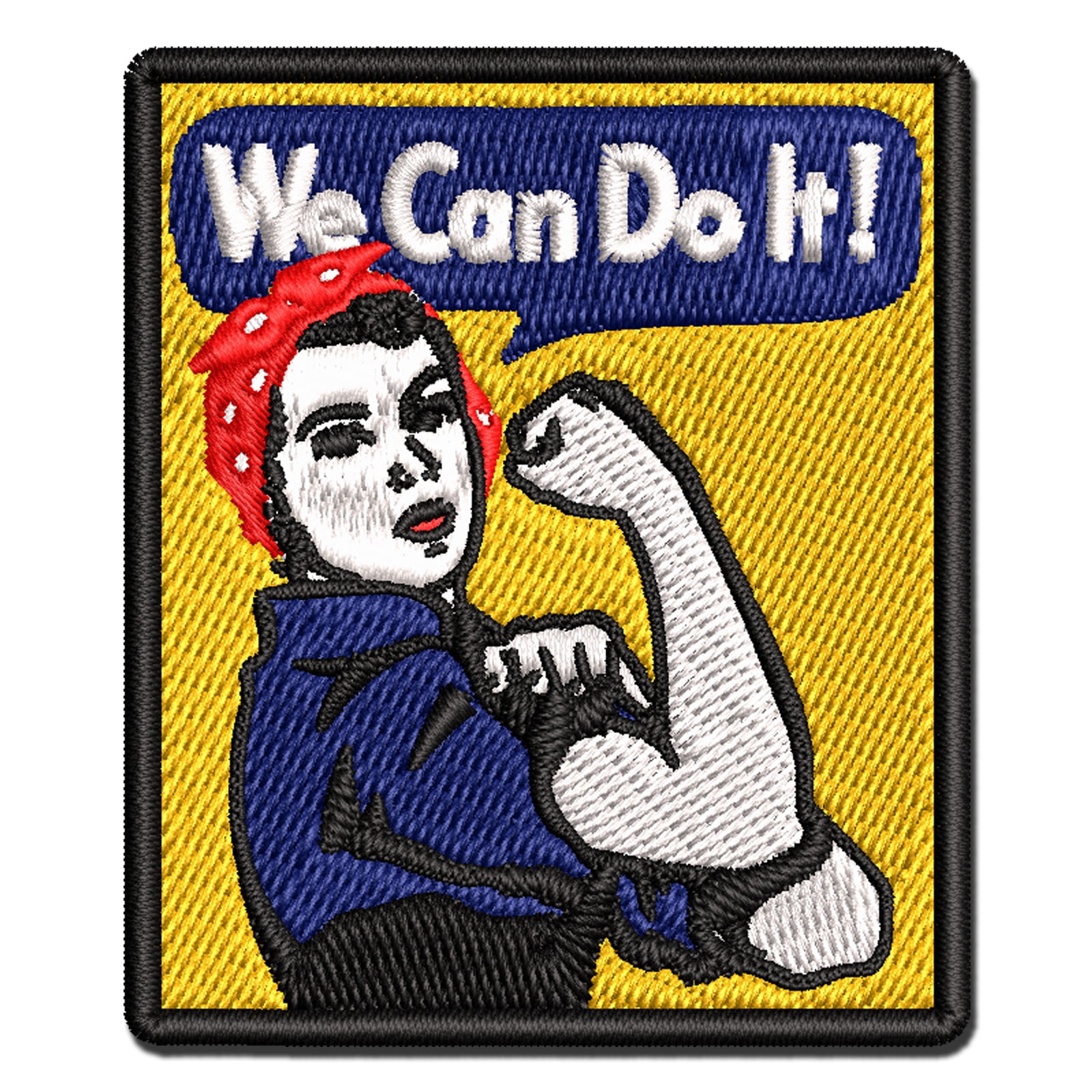 We Can Do It Rosie the Riveter Encouragement Applique Multi-Color ...