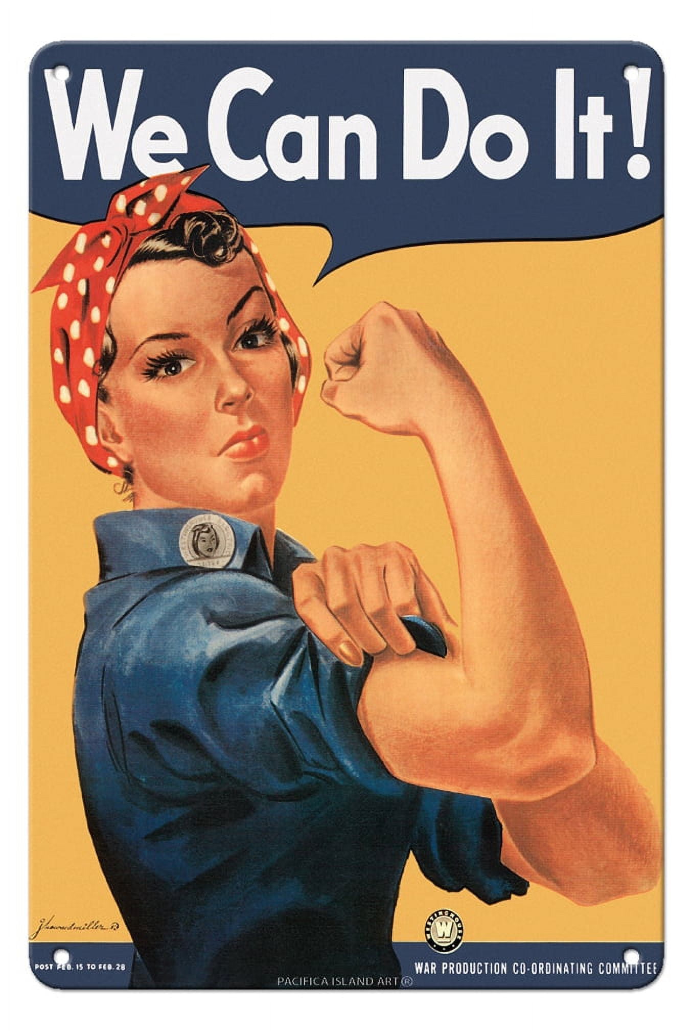 We Can Do It - Rosie the Riveter - Vintage War Poster by J. Howard ...