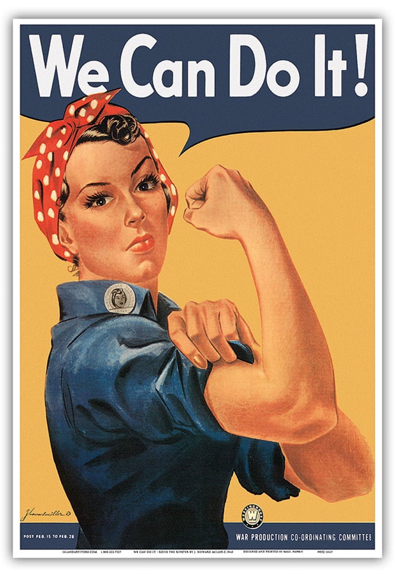 We Can Do It - Rosie the Riveter - Vintage War Poster by J. Howard ...