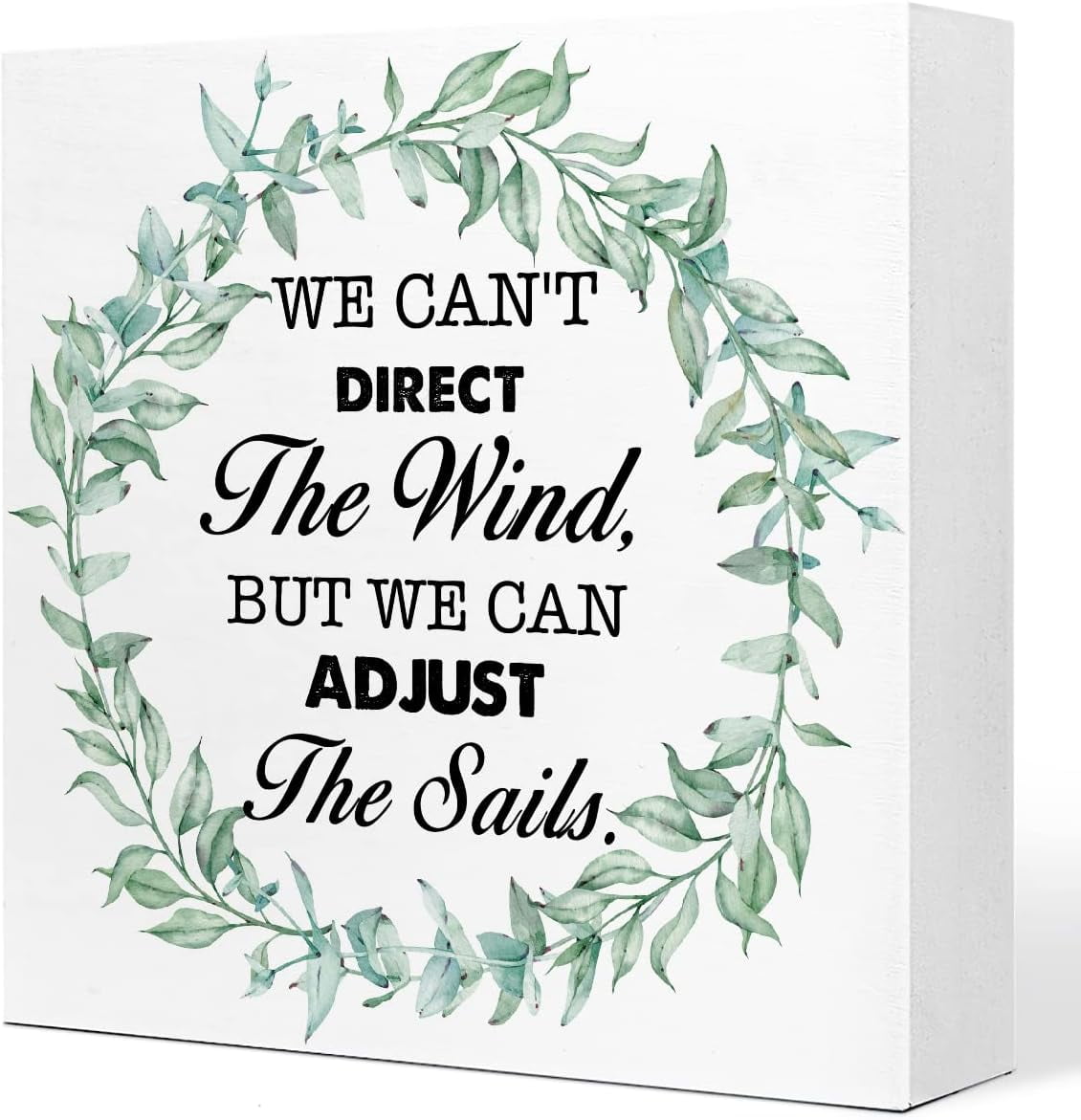We Can't Direct the Wind but We Can Adjust The Sails Wreath Wooden Sign ...