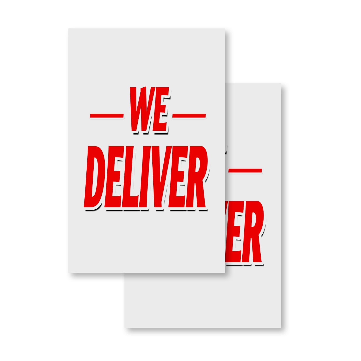 We Deliver (2-PACK) 24" x 36" Vinyl Decals | Sign Insert Peel & Stick ...