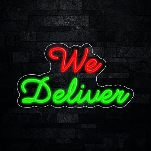 We Deliver LED Neon Sign 18"L x 10"H #33550 - Walmart.com